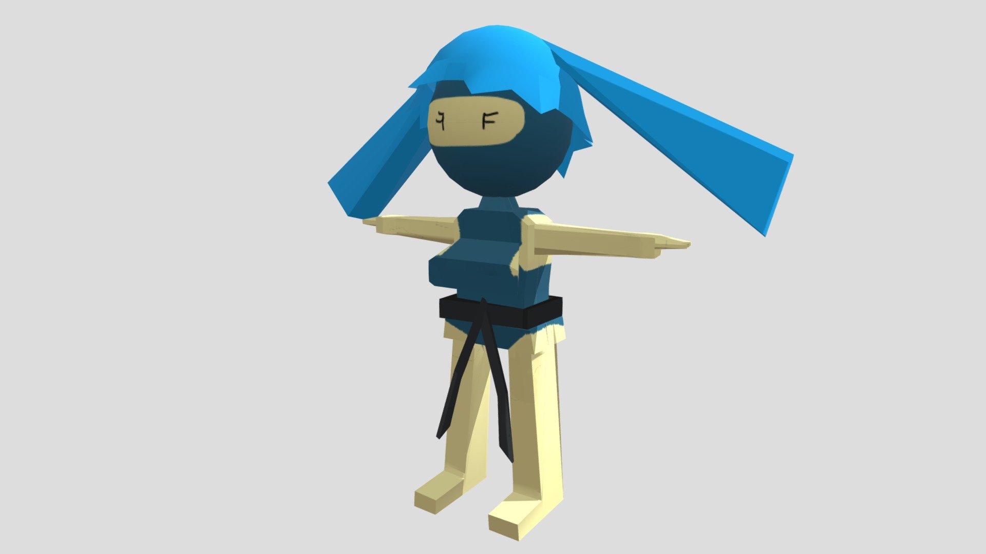 Blue Ninja Girl - Download Free 3D model by Lime Creation (@Lime90 ...