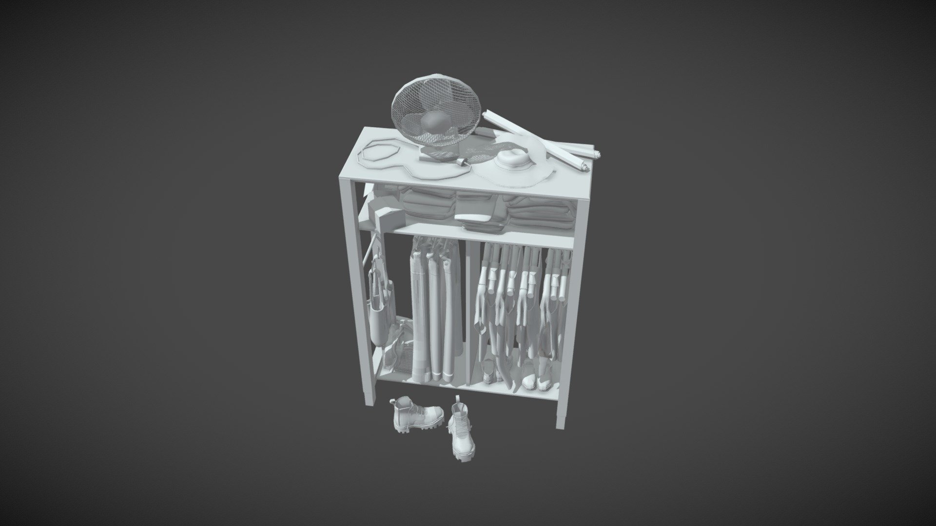 Teenager's Dressing - 3D model by zoemoniot [16e2ab9] - Sketchfab