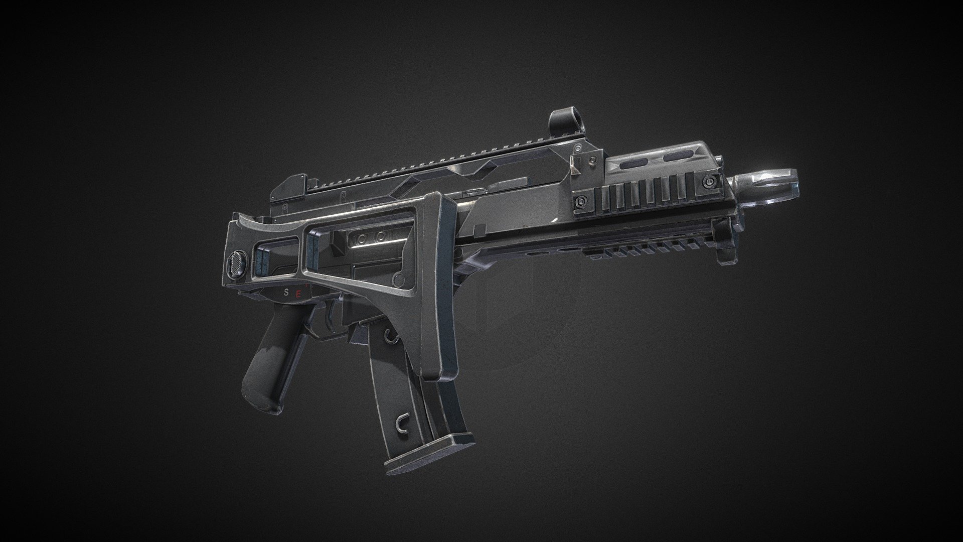 G36C Folded Stock - Download Free 3D model by Alpha One (@alpha_0816 ...
