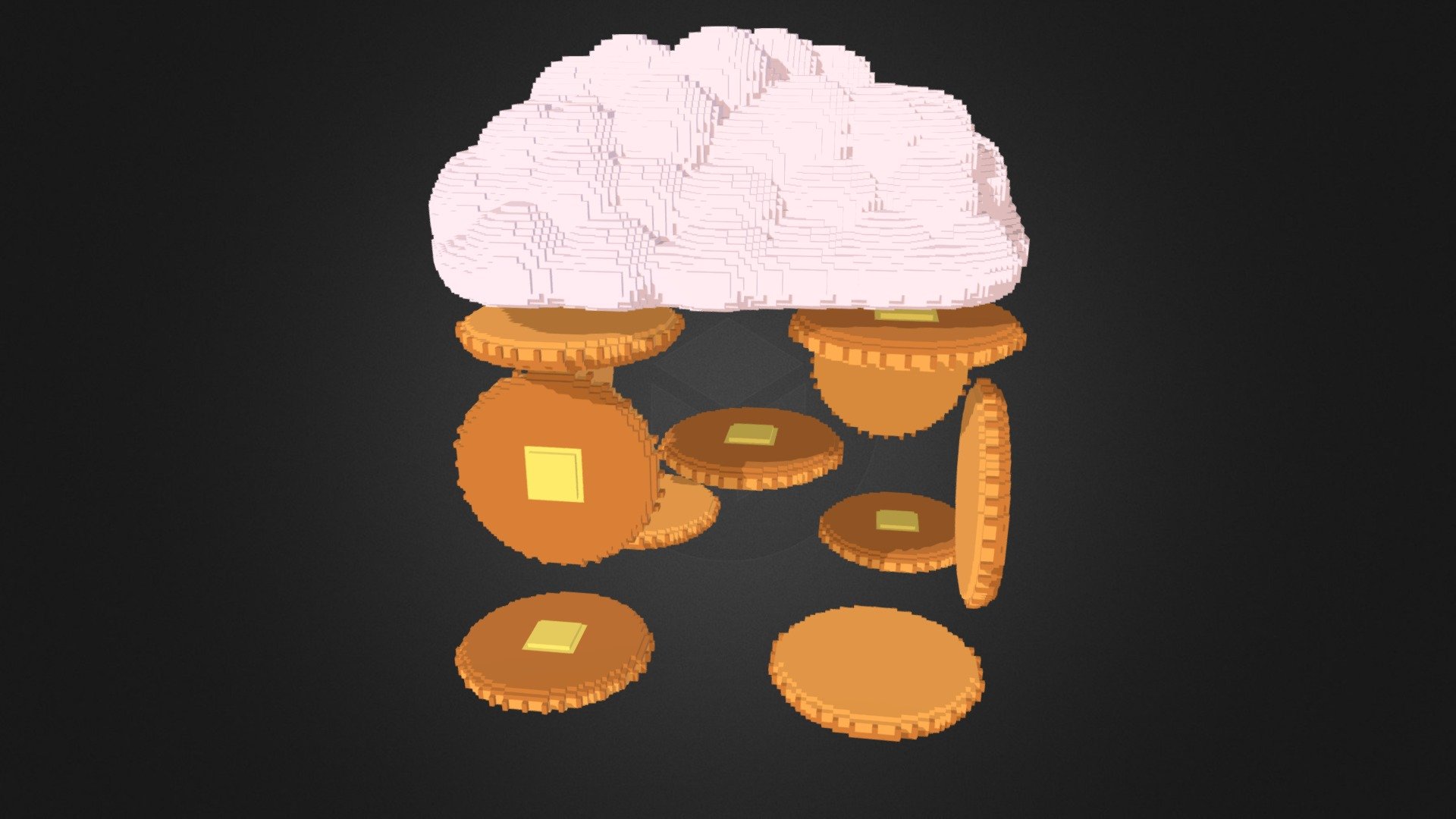 National Pancakes Day | Raining Pancakes - 3D model by ScienceHerWay ...