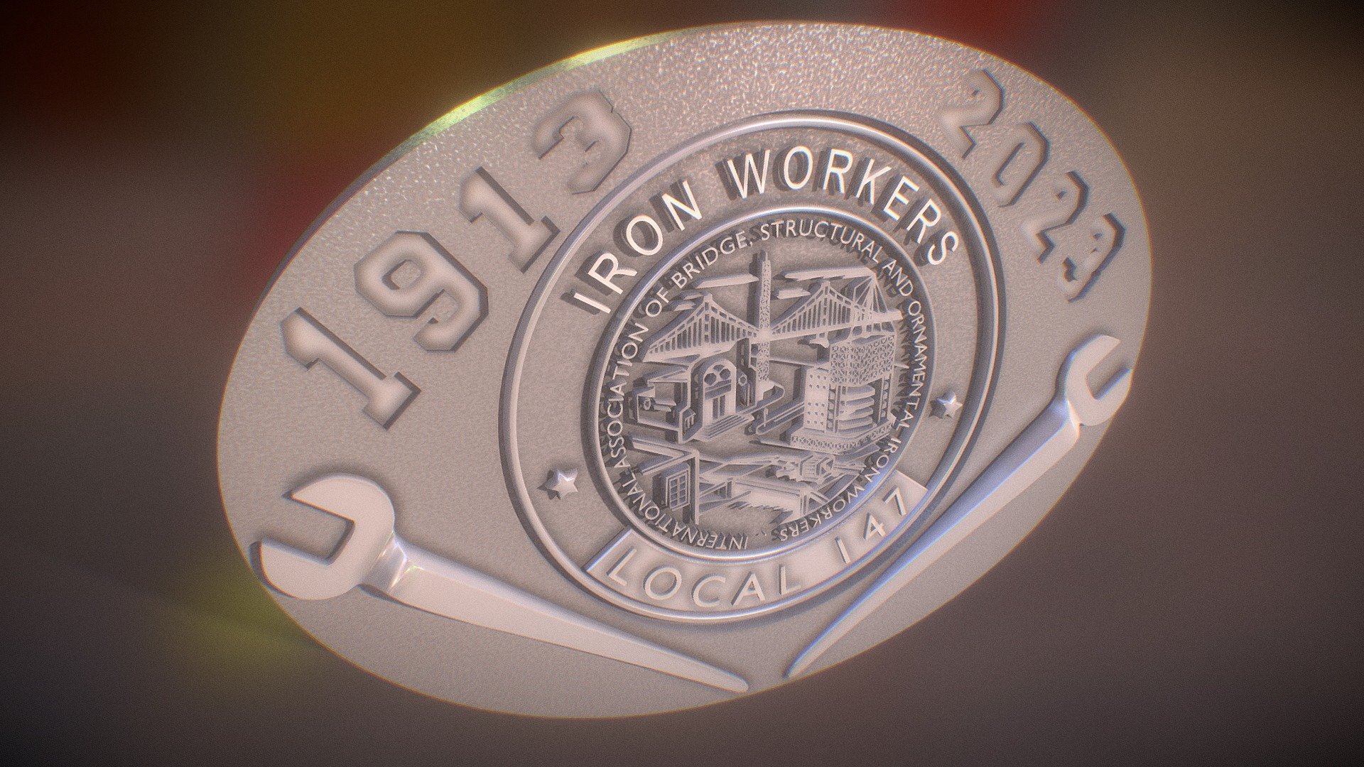 LOCAL 147 - IronWorkers Belt Buckle - 3D model by Tokomex 3D Labs ...