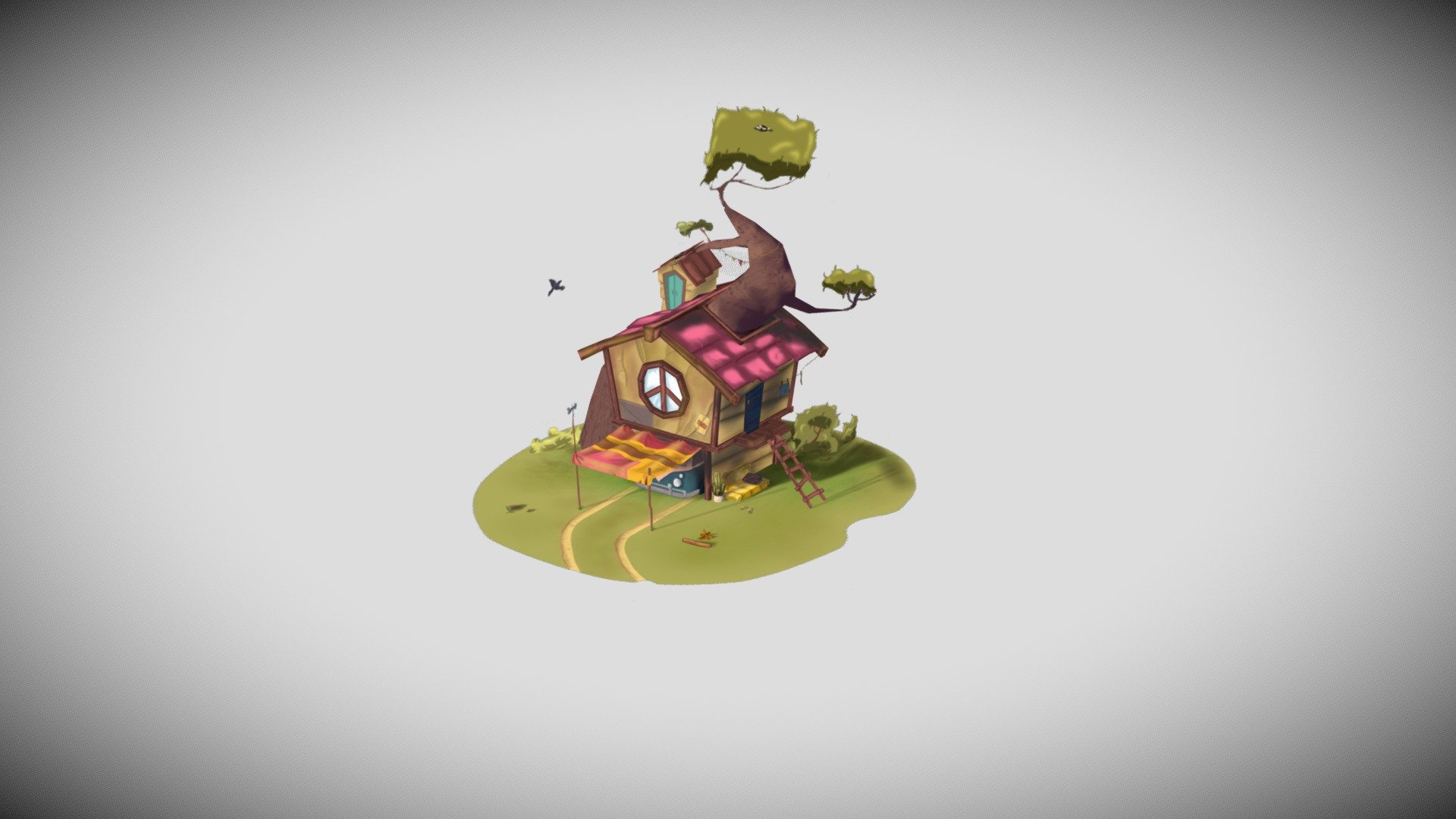 Peace House - 3D model by Cyrus_Smith [16ef9ec] - Sketchfab