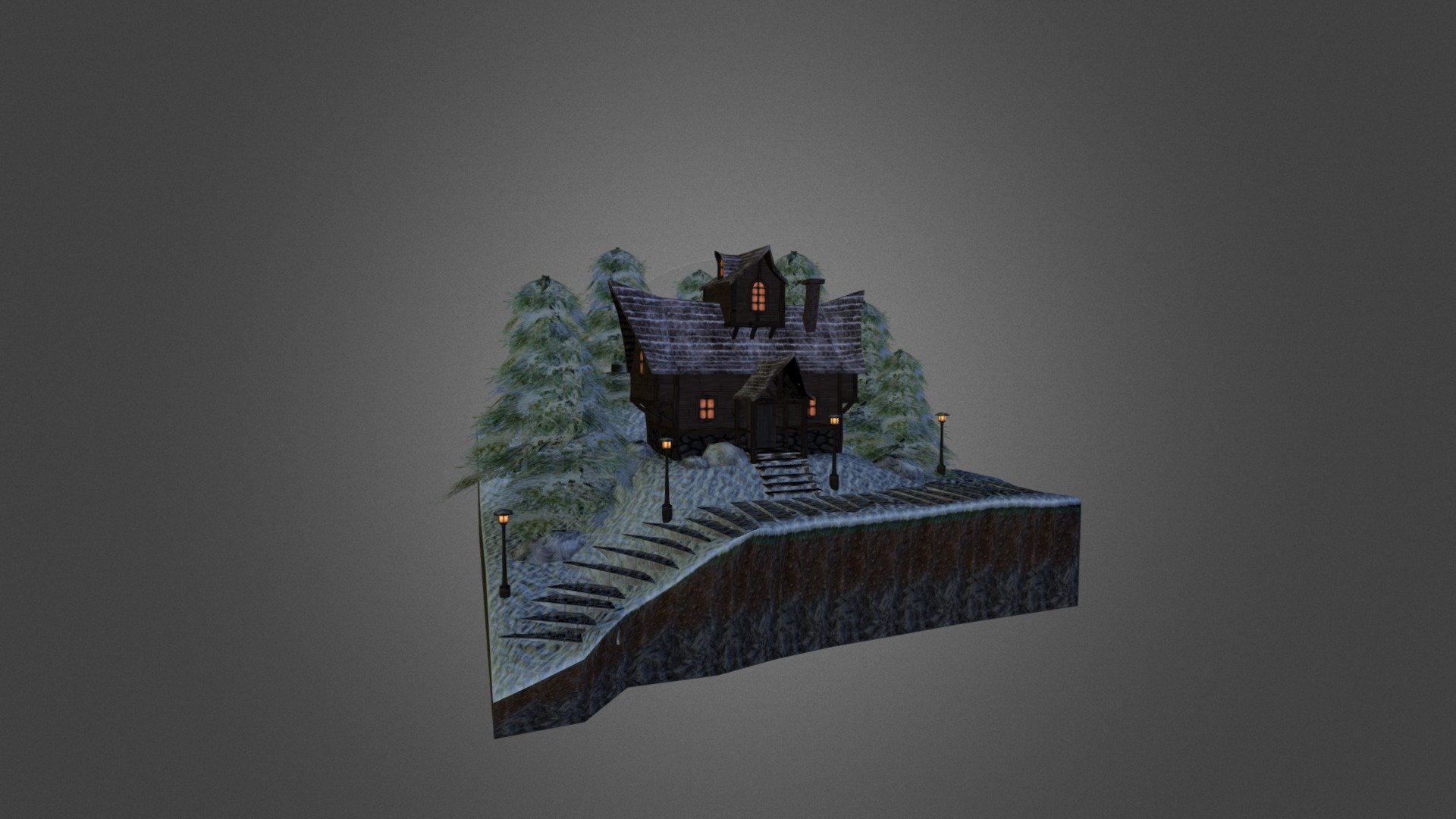 Snowy Fantasy House - 3D model by Edvin Wendén (@Measuring) [16effcc ...