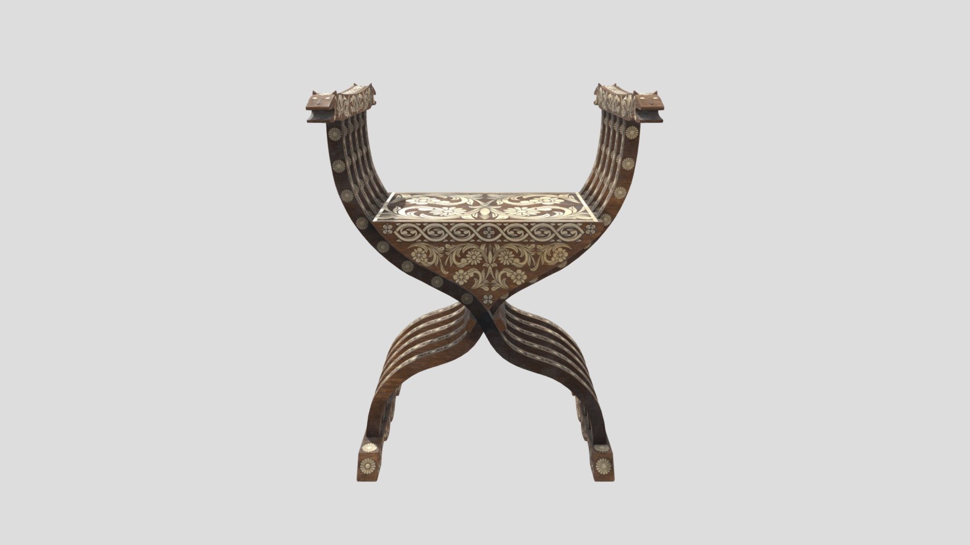 Curule Chair - 3D model by CommanderJess [16f1965] - Sketchfab