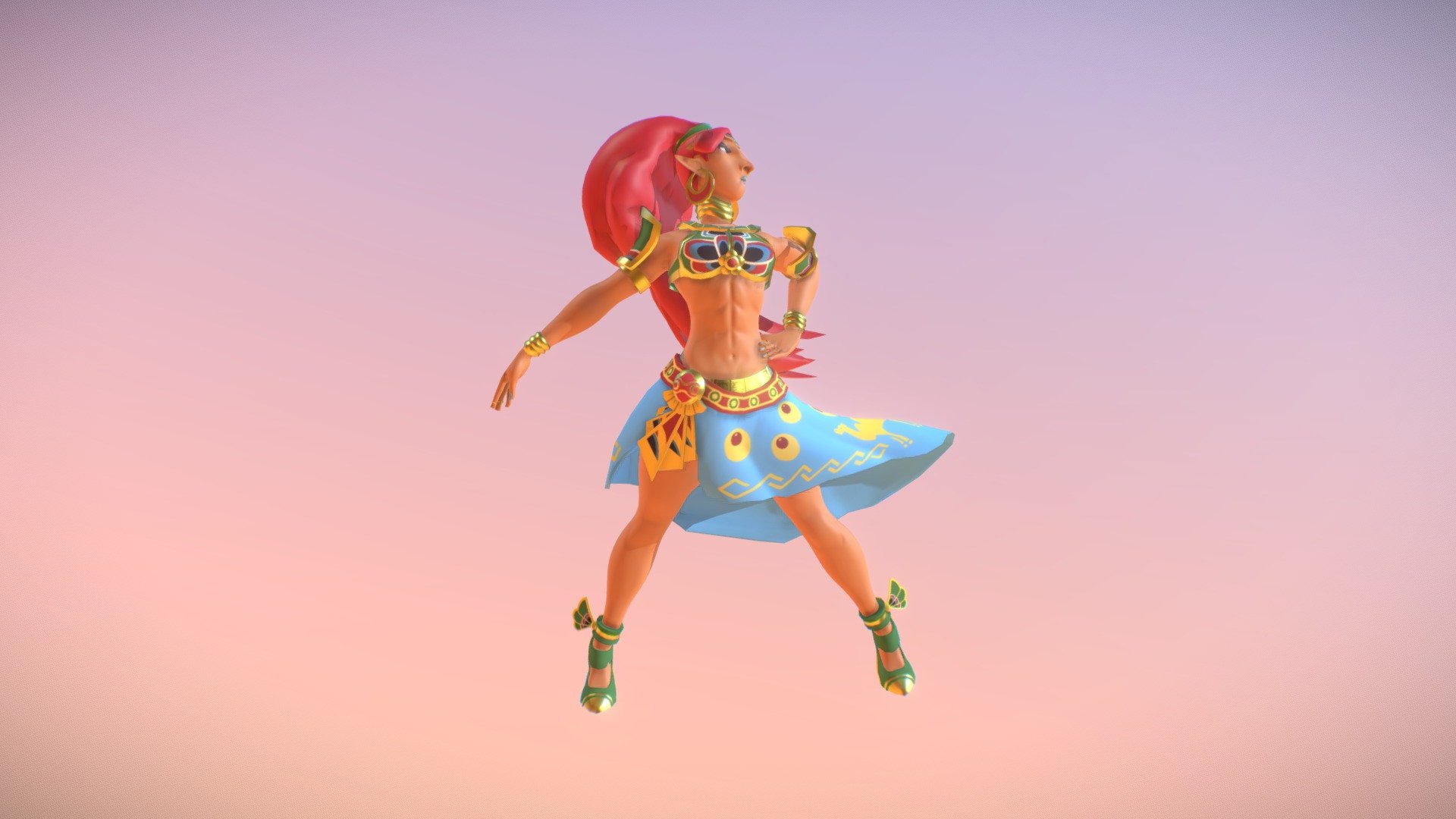 Urbosa's pose - 3D model by demoraesluiza [16f1dae] - Sketchfab