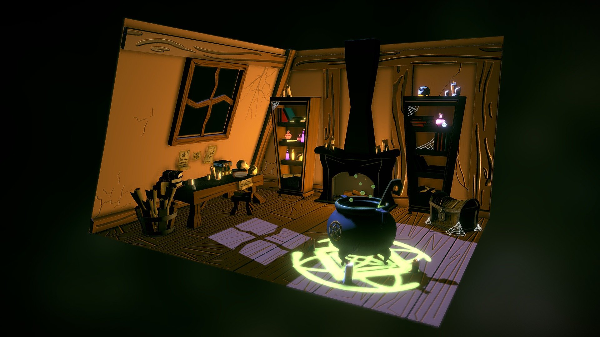 Witch's Room Evening - Download Free 3D model by Lily Titterington ...