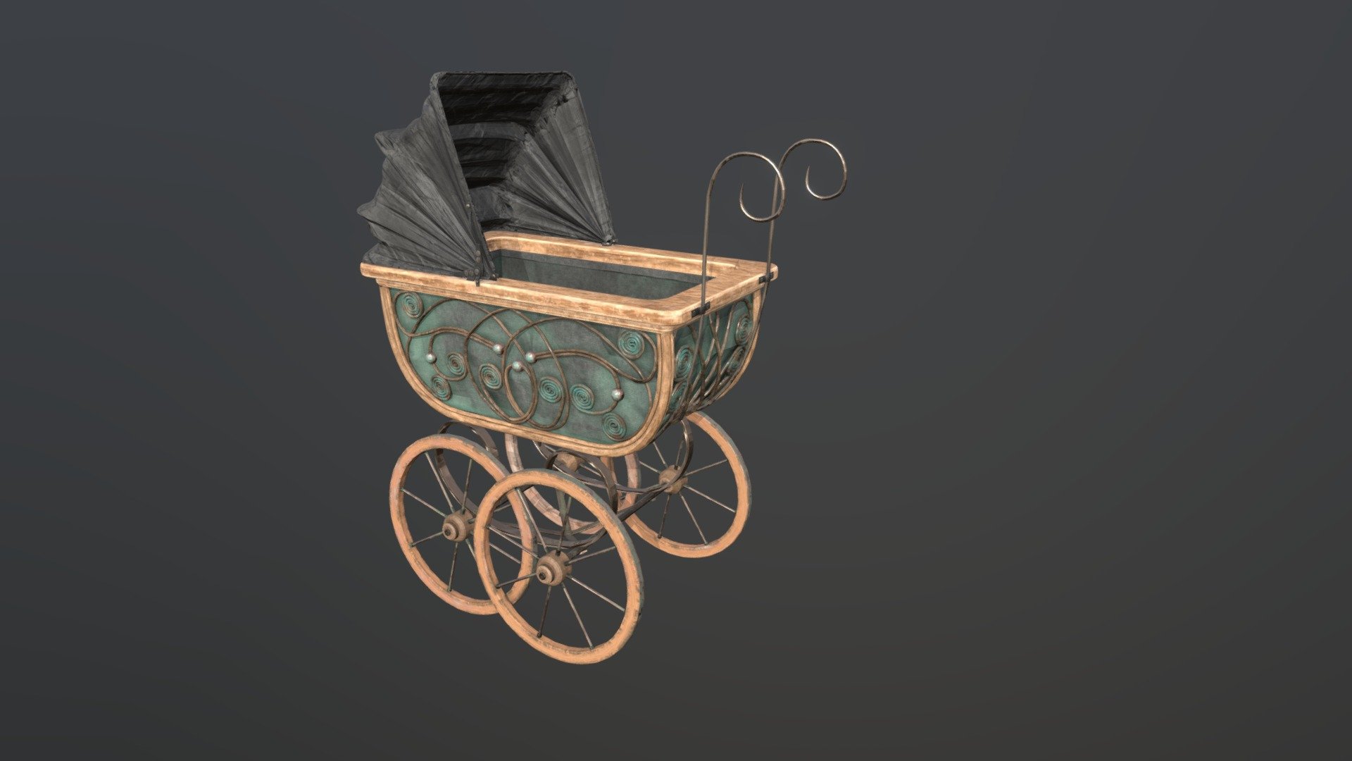 Victorian Baby Carriage - 3D model by Megan Adams (@adamsma) [16f821c ...
