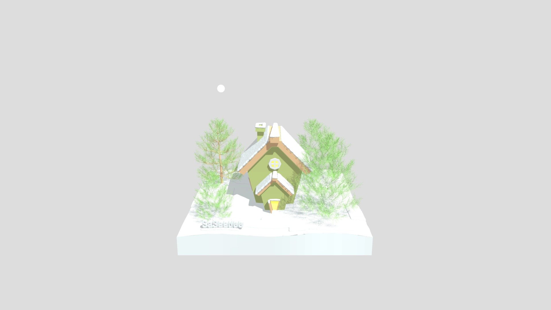 Snowy house - 3D model by Sa3eedoo [16faa90] - Sketchfab