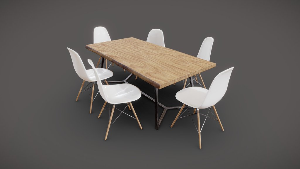table and chairs - A 3D model collection by ludo.dm - Sketchfab