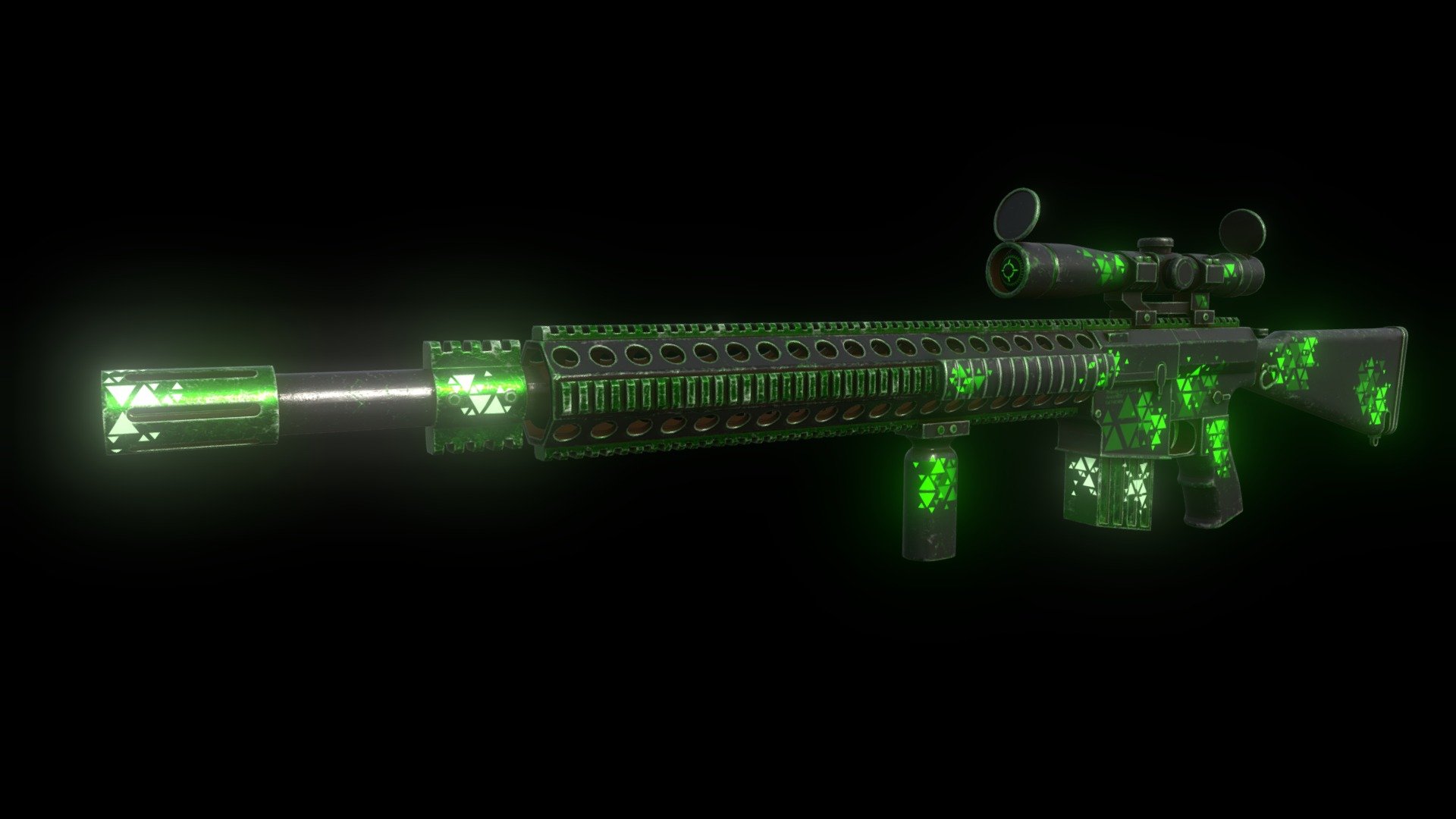 M170 Sniper Rifle (Neon Emerald) - Download Free 3D model by Bl4ckGh0st ...