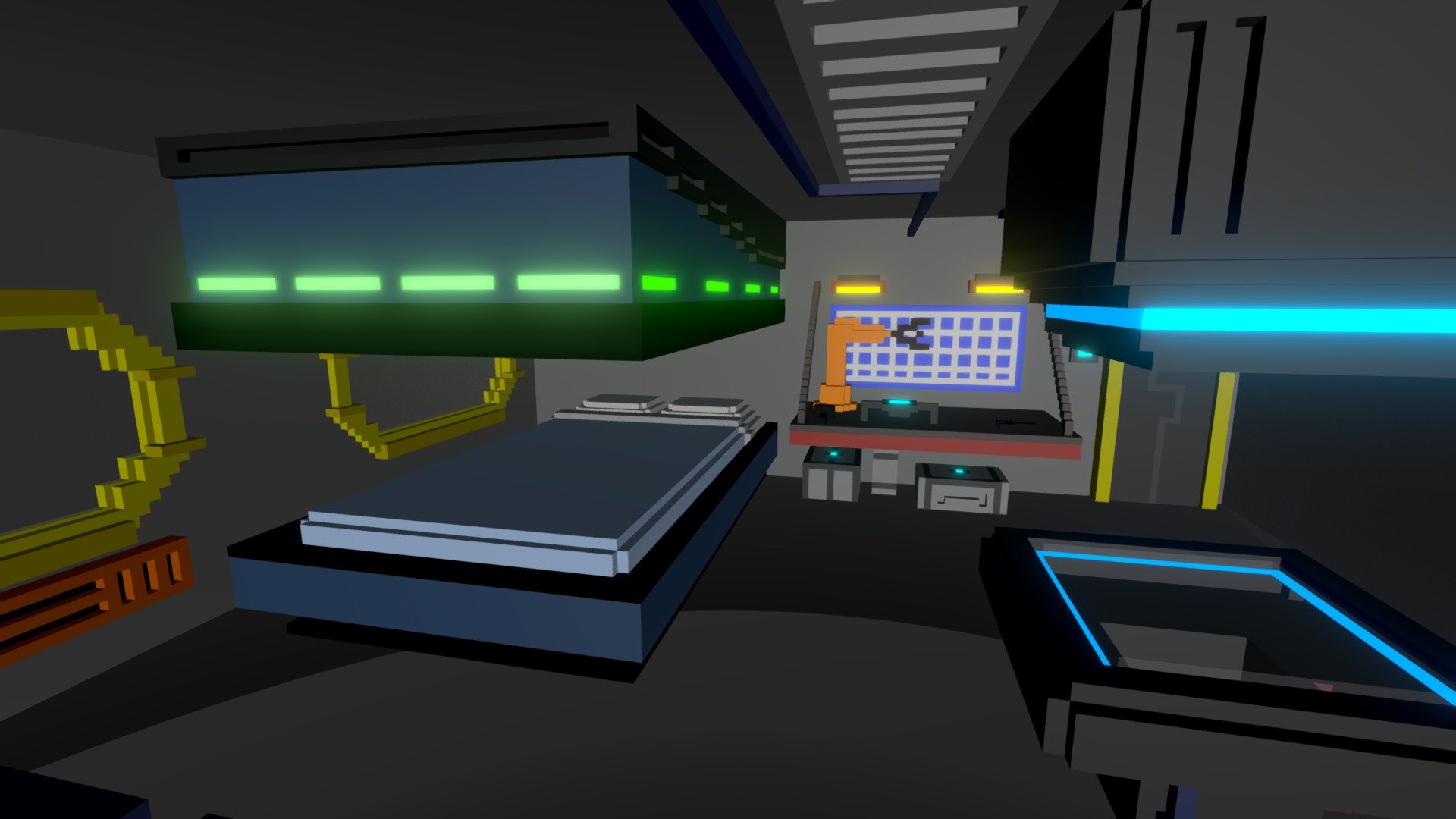 Cyber Room - 3D model by SSyphinx [1705845] - Sketchfab