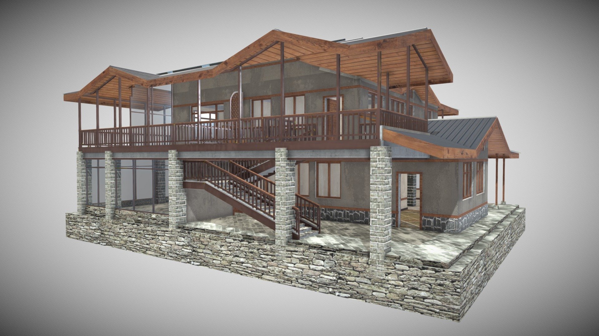 Mountain Residence - Buy Royalty Free 3D model by Francesco Coldesina ...