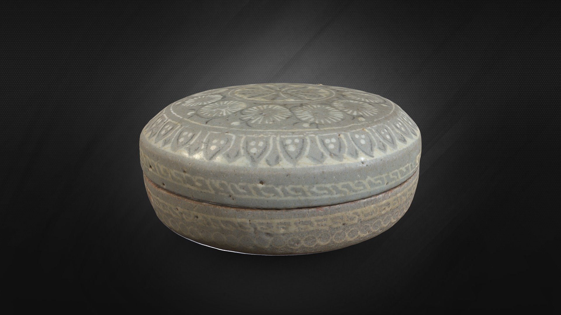 Szépítőszeres doboz, krizantémos vetítéssel - 3D model by Museum of ...