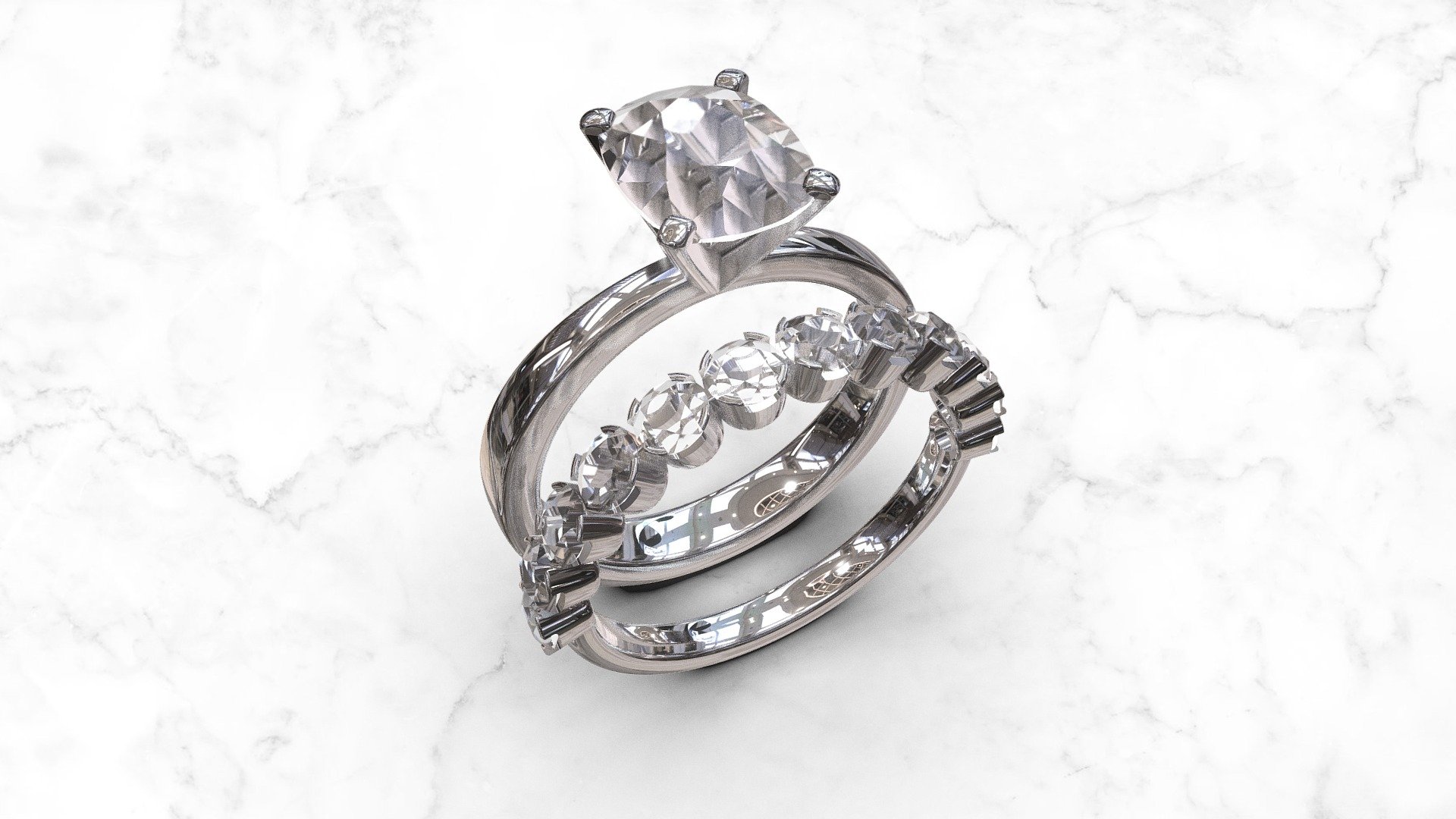 Infinity Stones Ring .08 carat - 3D model by Luis Rocha ...