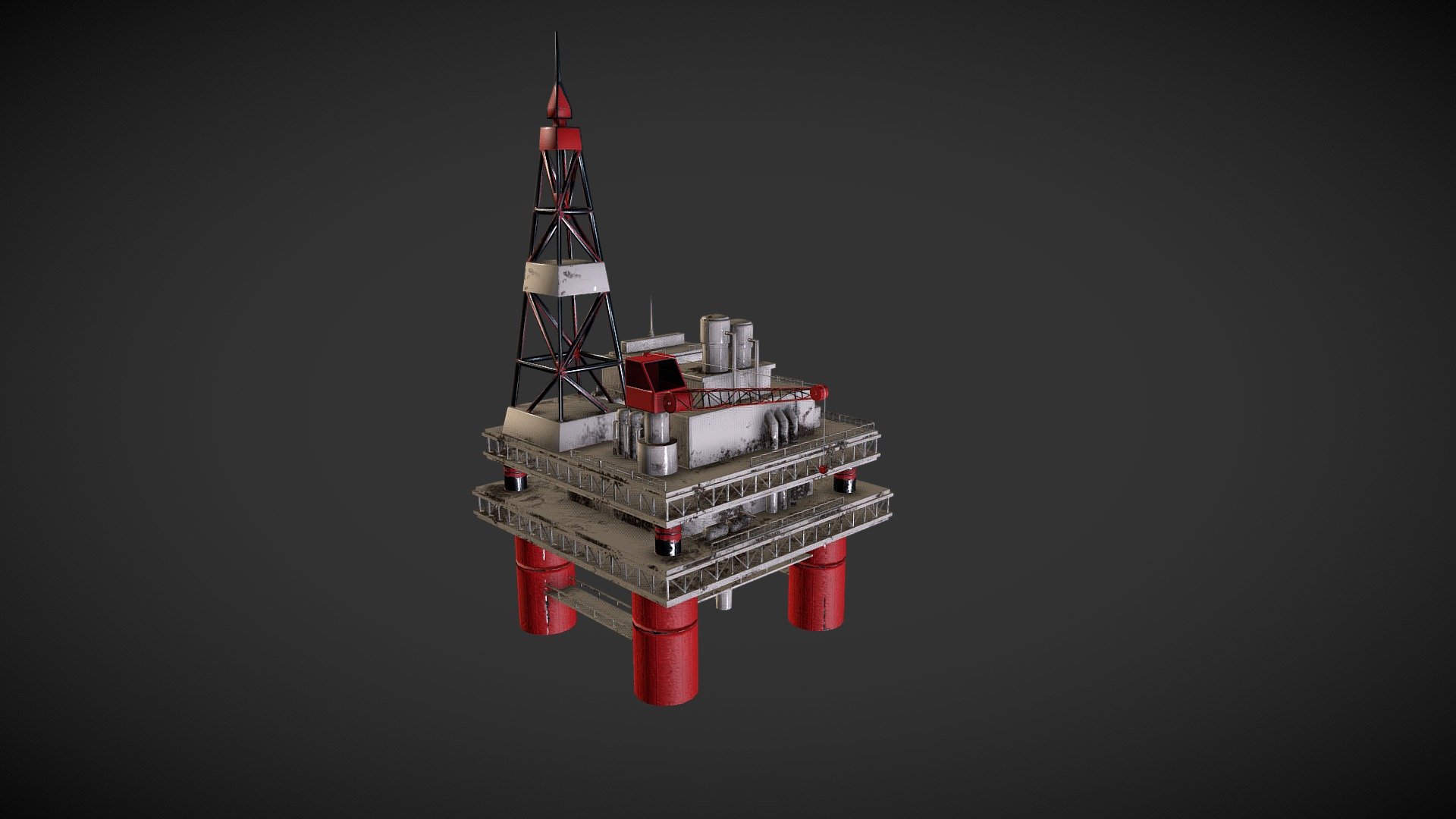 Oil Platform - 3D model by sashapavlova [1714529] - Sketchfab