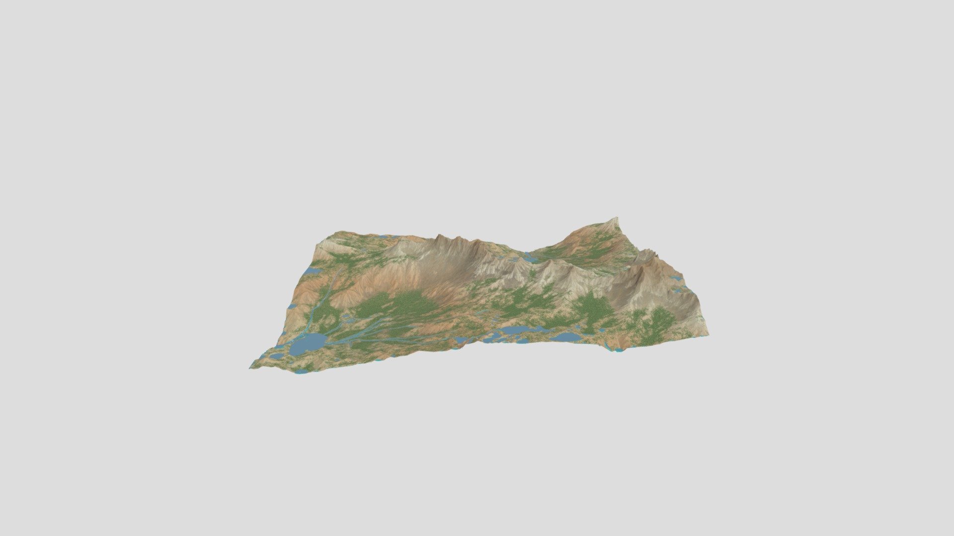 Ridge Line and Lakes - Download Free 3D model by hexedpress [171758d ...