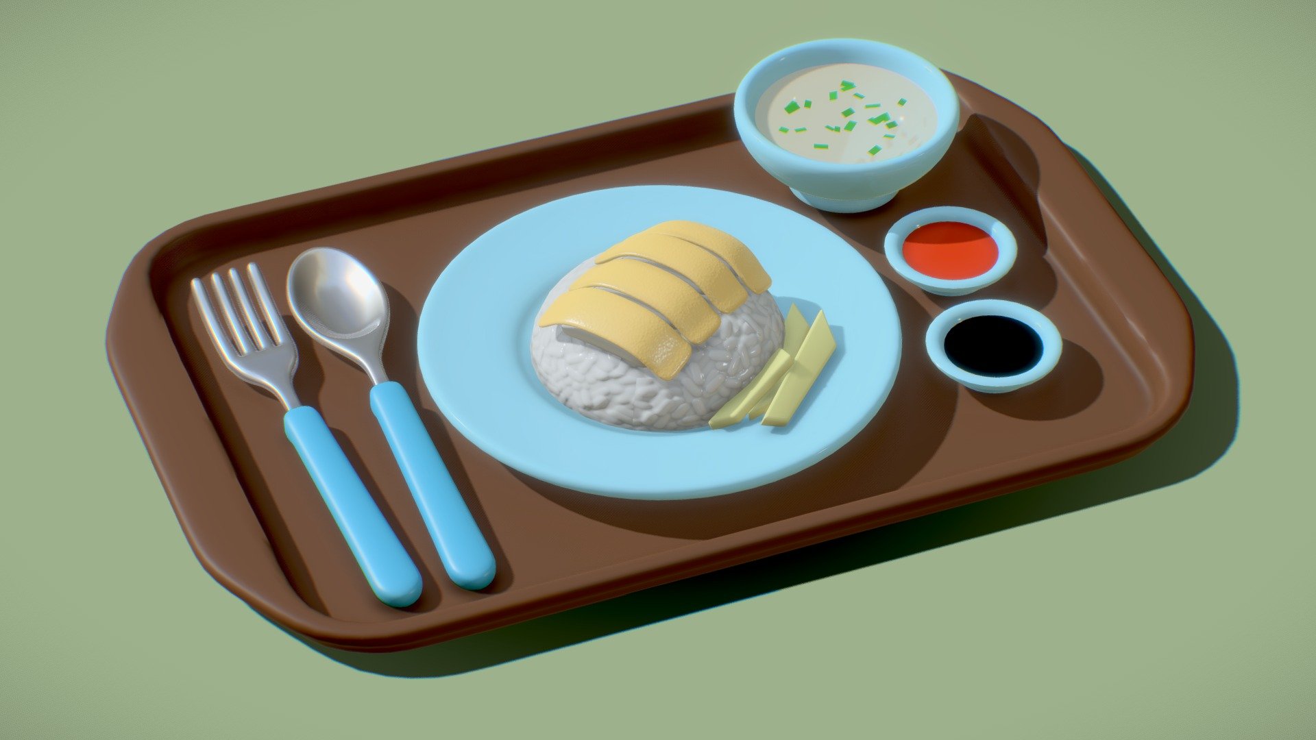 Singapore Chicken Rice - Download Free 3D model by VDOFX [1717846 ...