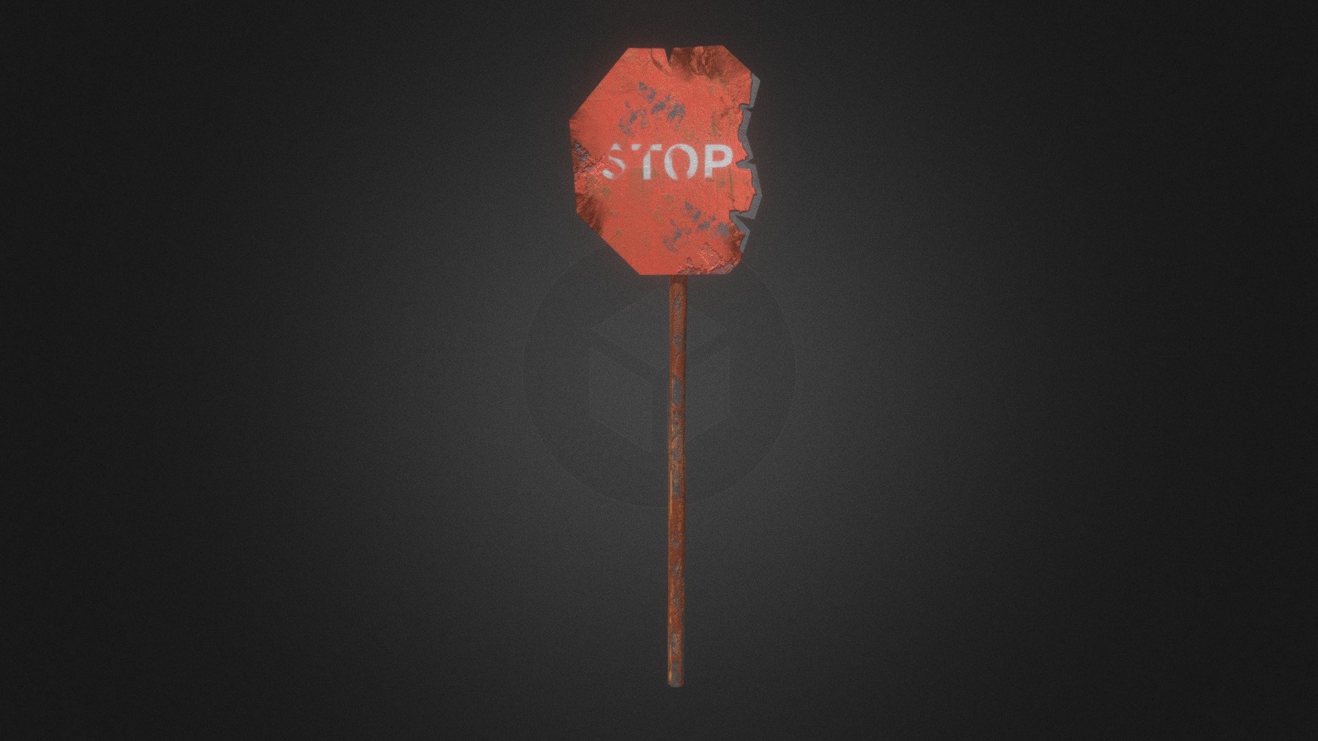 Apocalyptic Stop Sign - 3D model by joshua woollett (@woollett.joshua ...
