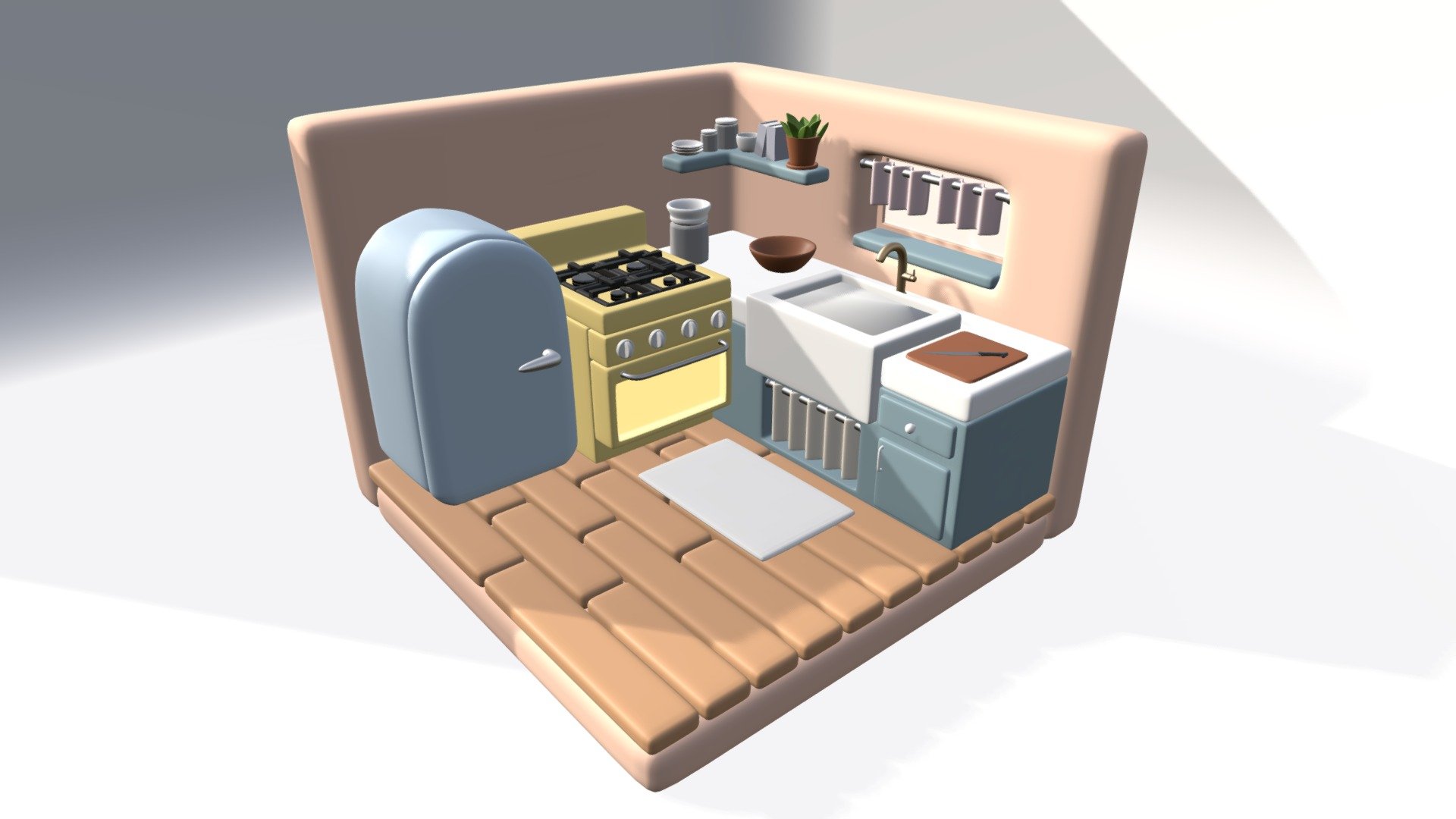 Kawaii Kitchen - 3D model by Laith (@babyico) [1718c08] - Sketchfab