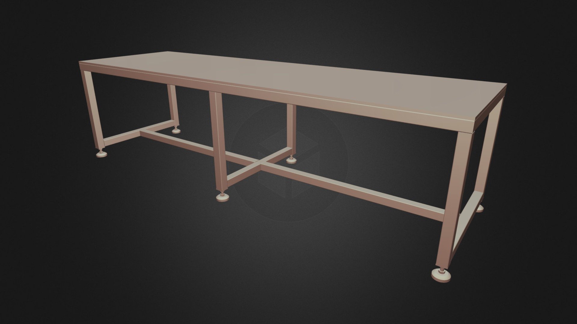 2000x600 Steel Work Table - Buy Royalty Free 3D model by MR.AnyCAD ...
