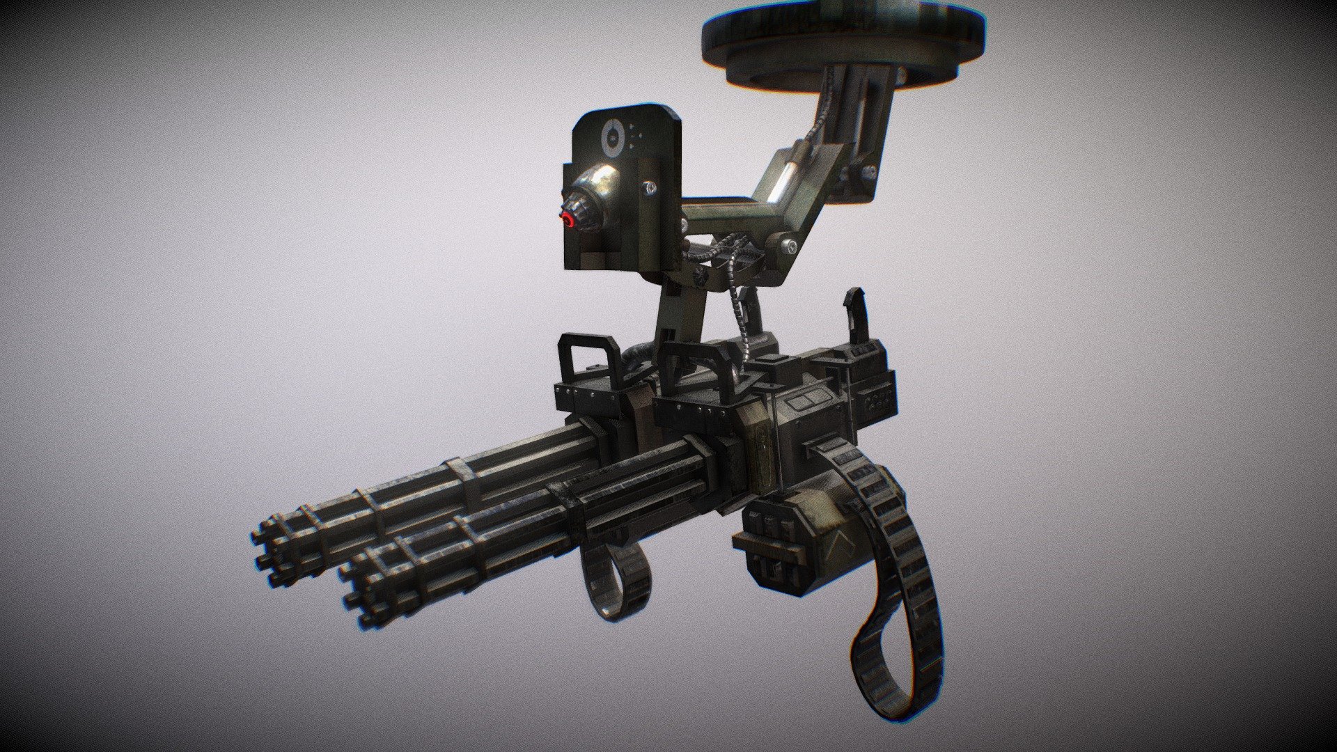 MACHINE DOUBLE MINIGUN TURRET - Download Free 3D model by D3D ...