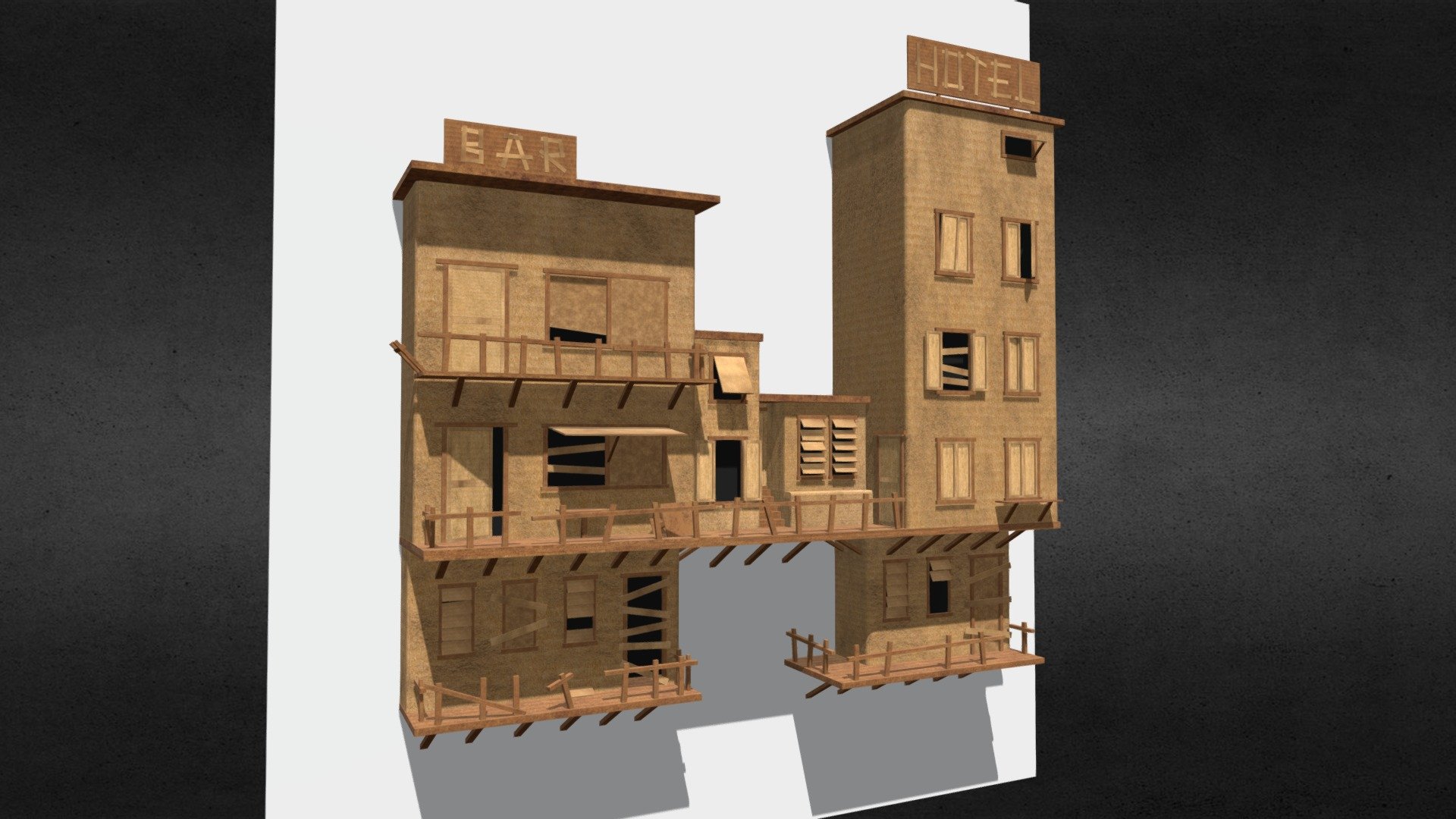 At Least - Cardbord City - 3D model by Ech3D [17203df] - Sketchfab