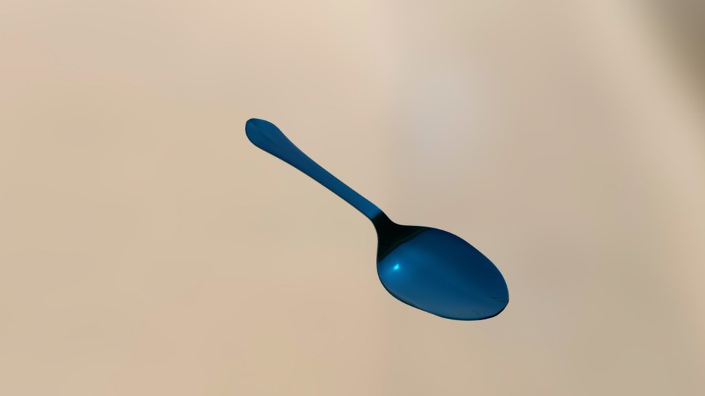 Elegant Blue Spoon - Kitchenware - 3D model by George Stergiopoulos ...
