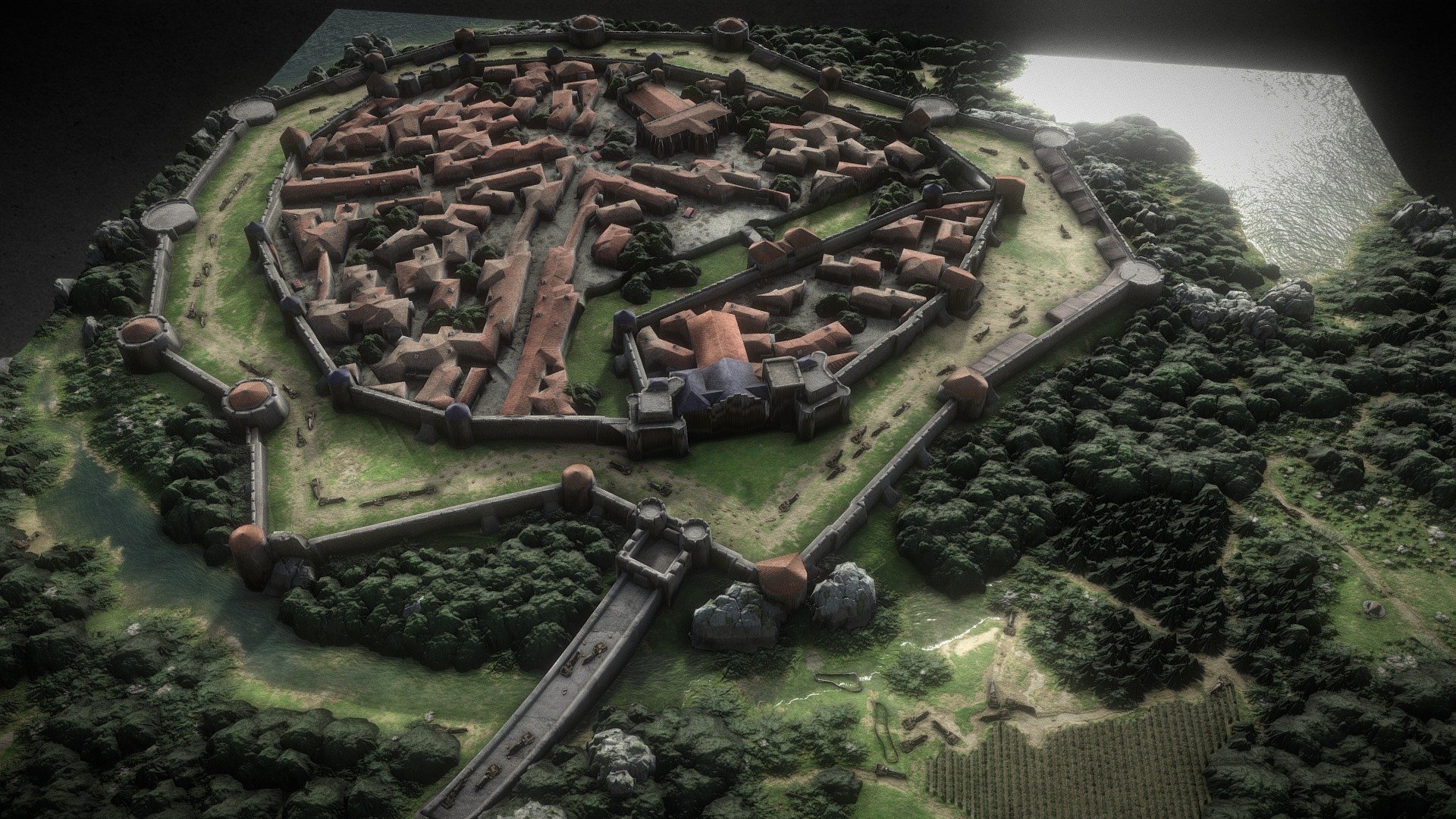 Castle Village - 3D model by klrxyz [172449a] - Sketchfab