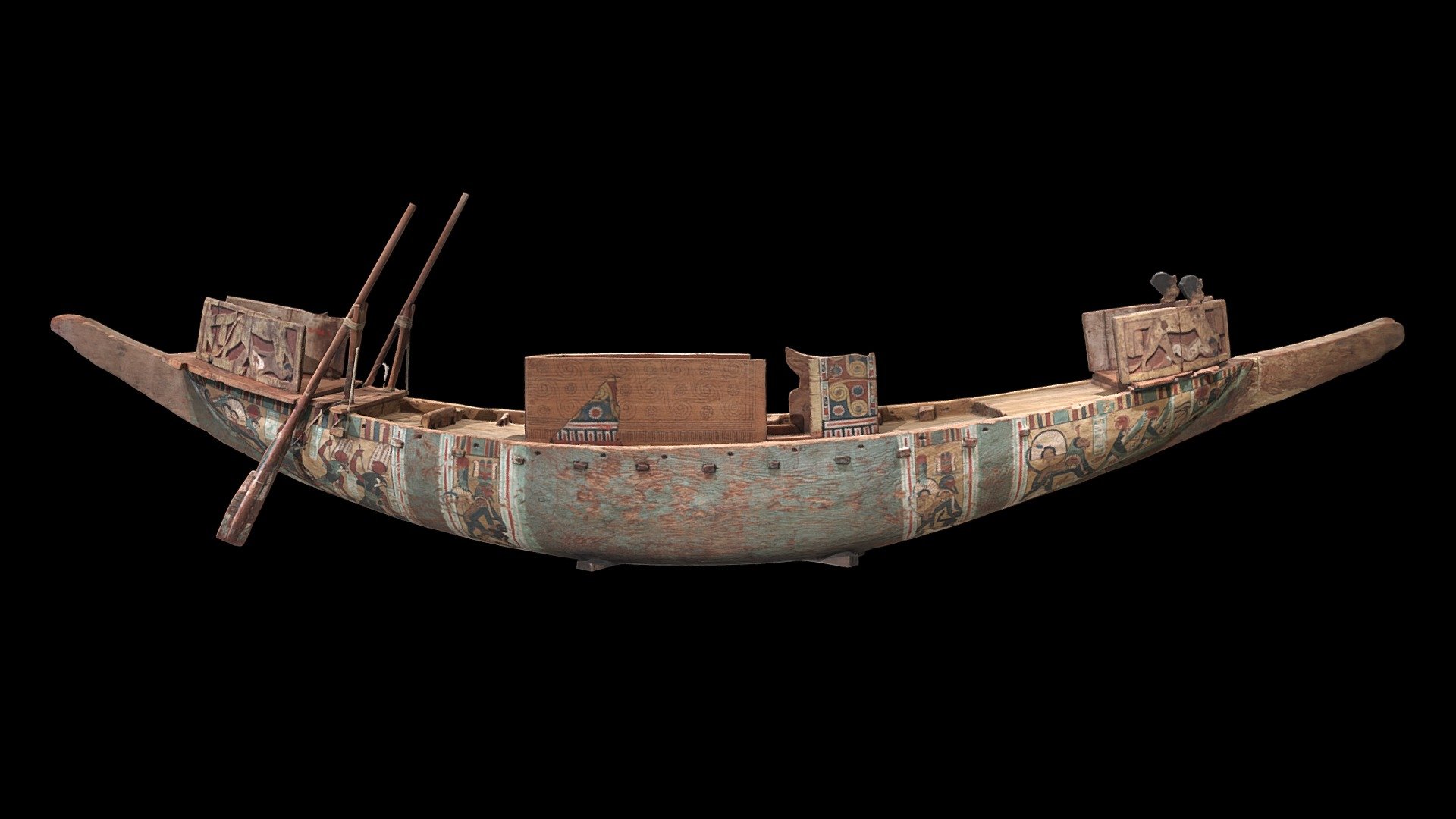 Boat Model from Tomb of Amenhotep II (KV35) - 3D model by danderson4 [172474b] - Sketchfab