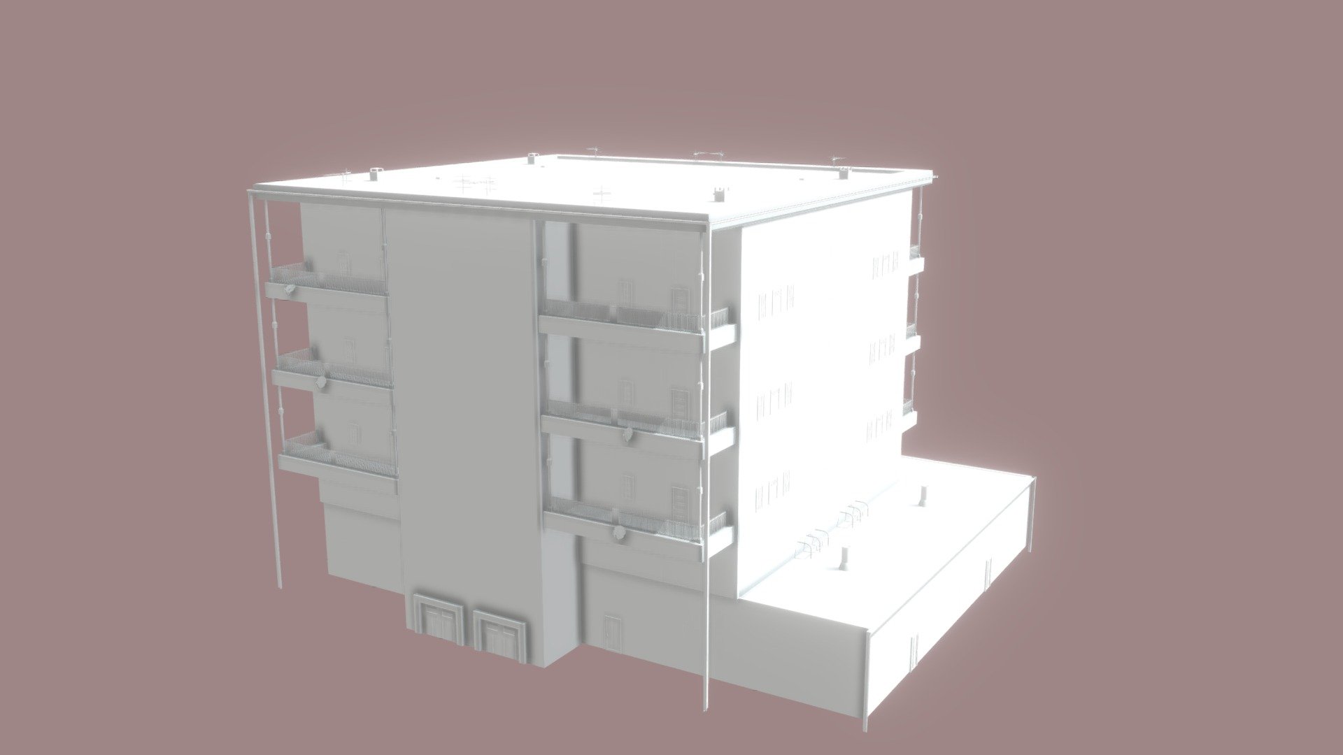Condominium - Download Free 3D model by hnanw [1724b34] - Sketchfab