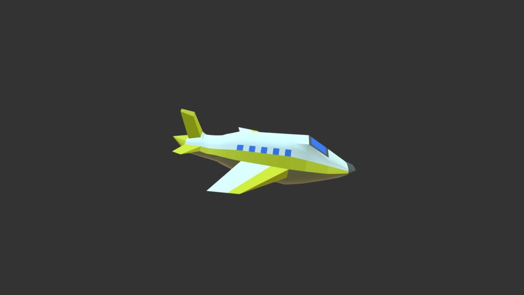 Airplane low poly - 3D model by Beenjii [1727a44] - Sketchfab