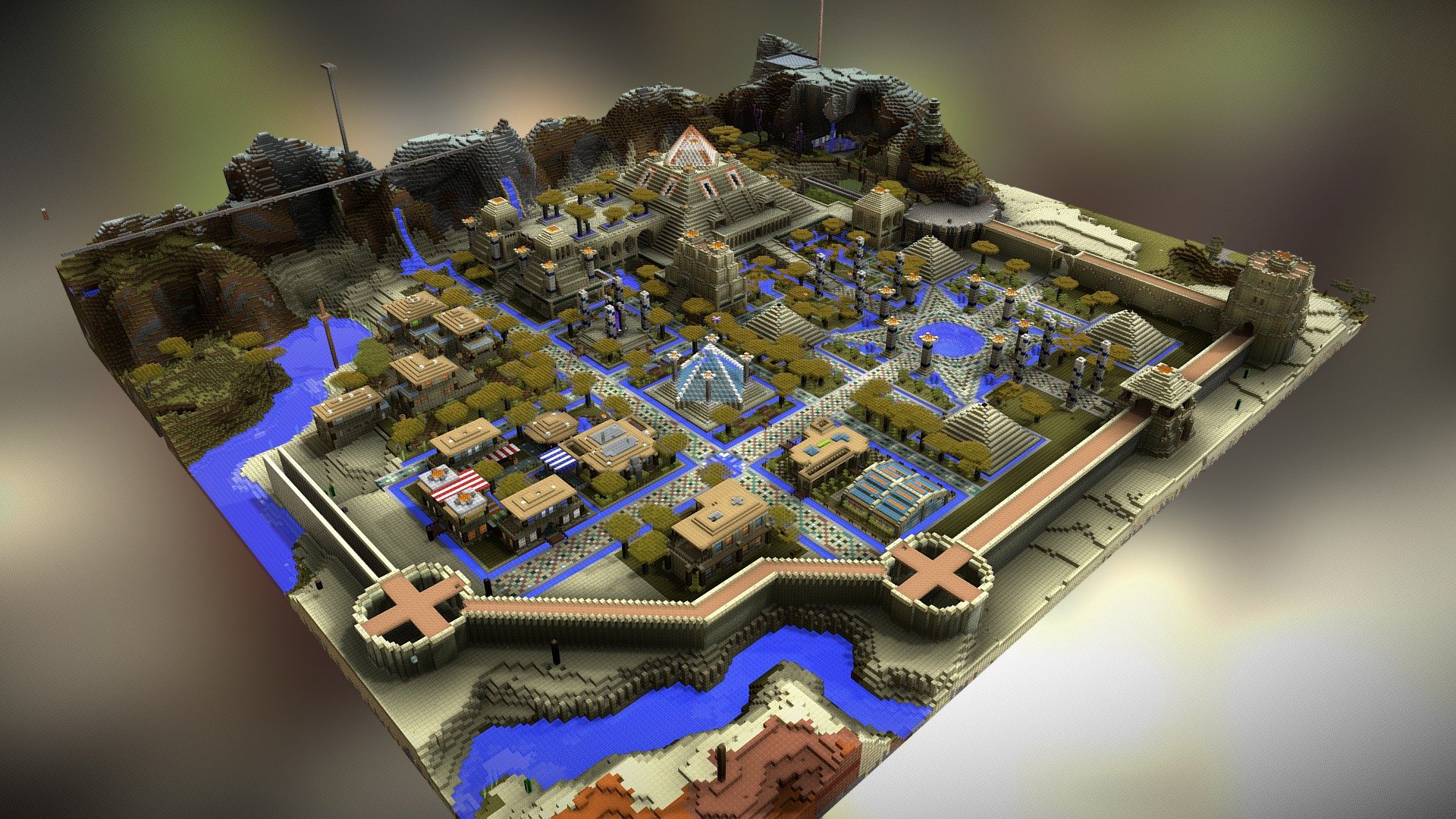 Groovy's Desert Oasis - 3D model by whytelightnyn [1727e41] - Sketchfab