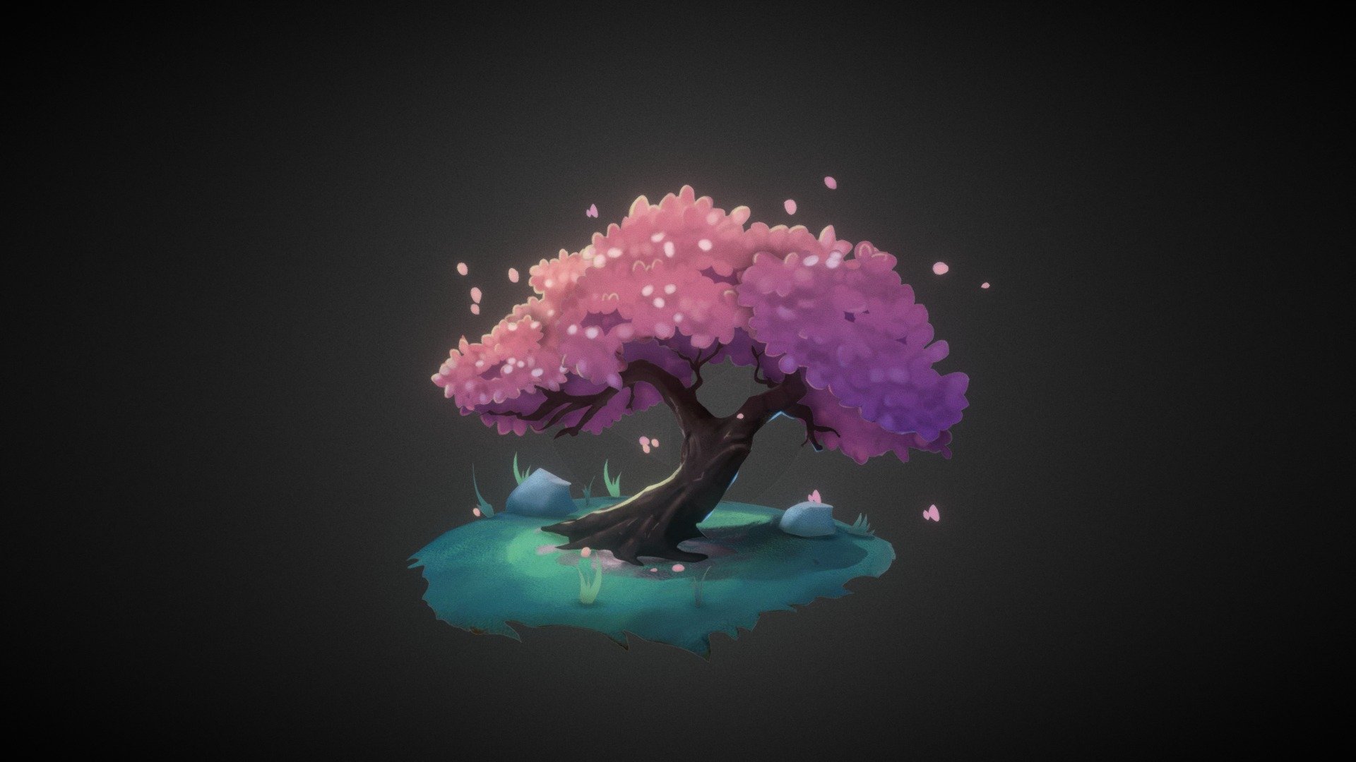 3D_Sakura_Tree - 3D model by jean_marcal [172a384] - Sketchfab