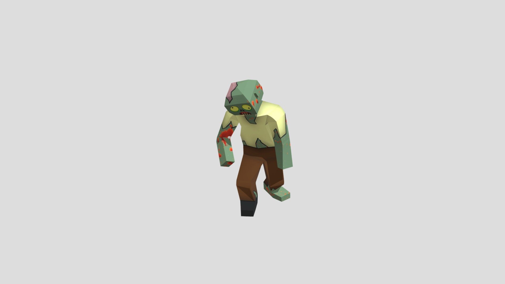 Low Poly Cartoonish Zombie 01 - 3D model by nekographix [172a45b ...