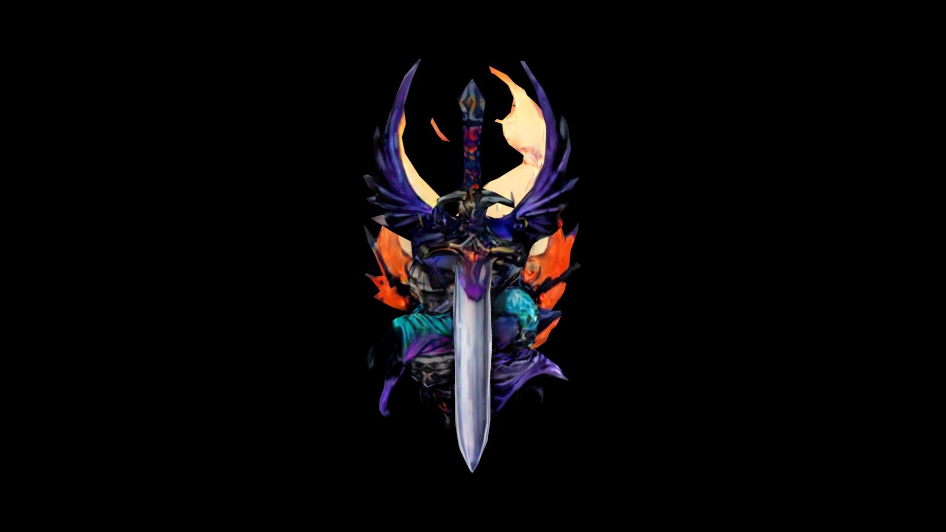 The Sword of Judgment in Glowing Fire and Shado - Download Free 3D ...