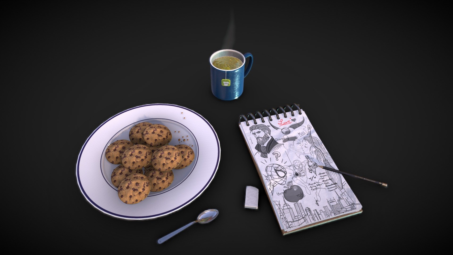 TEA TIME - 3D model by Dylan.Fournier [1732c9f] - Sketchfab