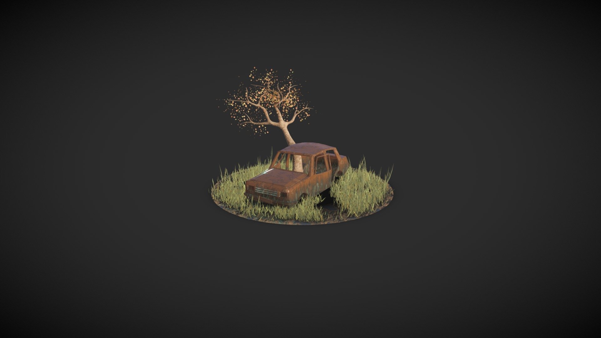 Abandoned Car - 3D model by AxelK [1734286] - Sketchfab