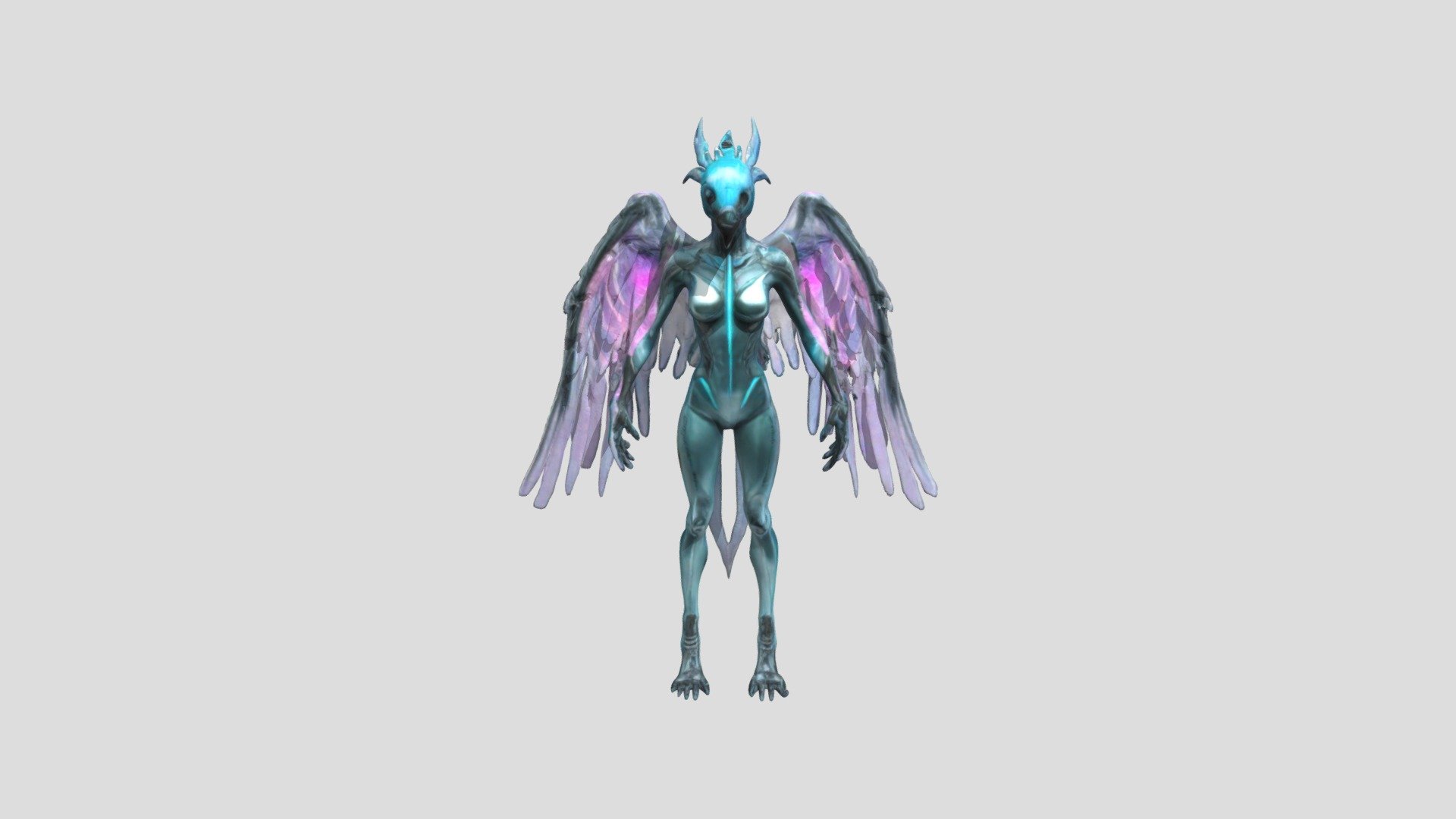 Cyber_ Parrot_texture_fbx - Download Free 3D model by jiyashahid28 ...