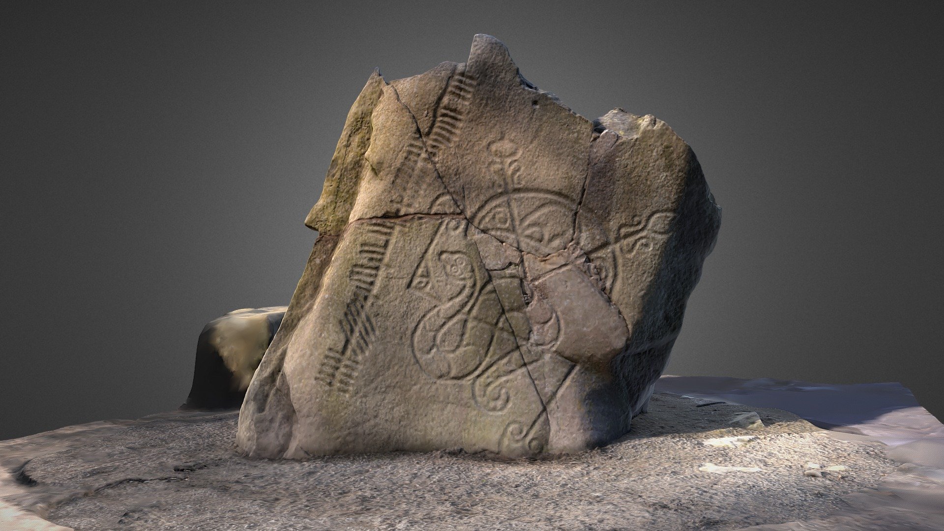 Brandsbutt Pictish Stone, Inverurie, Scotland - Download Free 3D model ...