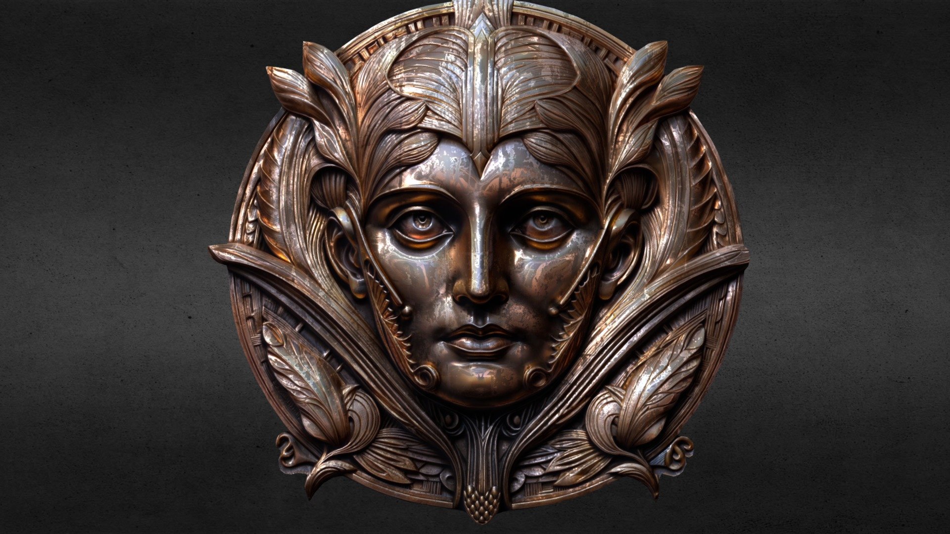 Fantasy relief face, lowpoly, gameready - Buy Royalty Free 3D model by ...