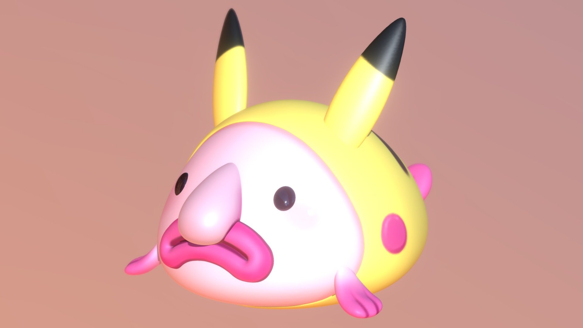 Cute Blobby In Pikachu Costume Model - 3D model by zxiaoxinzxx [173d39d ...