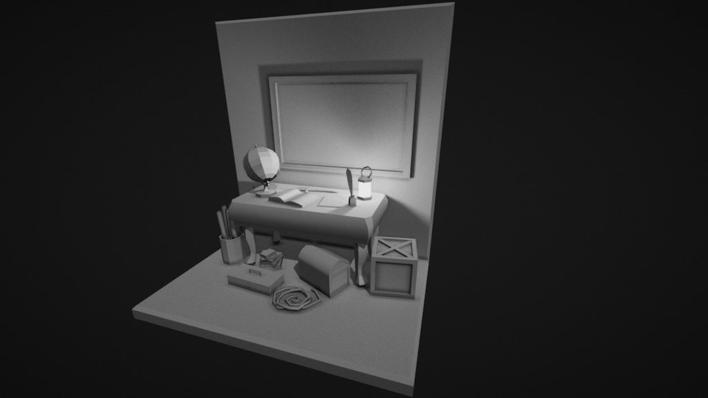 Adventurer's Desk - 3D model by andrewtaylorjohnson [17418df] - Sketchfab