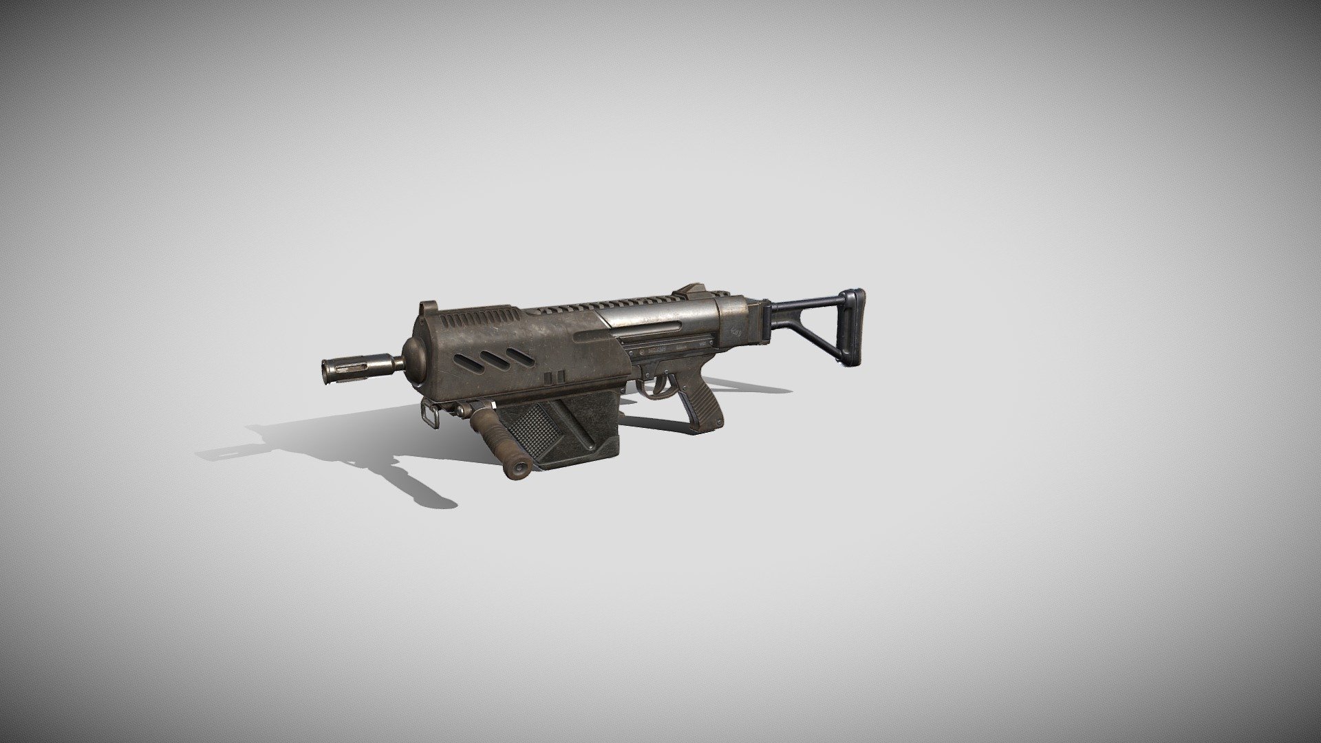 SciFi Machine Gun Low-poly 3D model - 3D model by OscarZulu (@ofrst21 ...