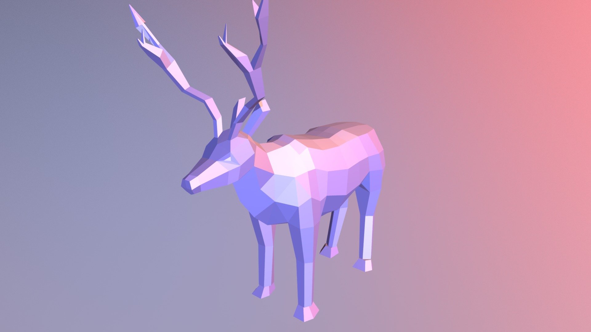 Low poly deer - 3D model by Isayno [1748b2c] - Sketchfab