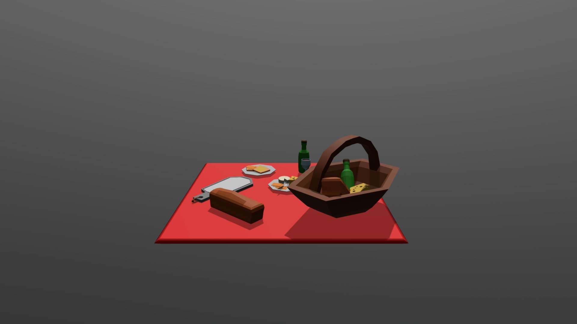 Picnic - 3D model by hatu97 [17490bd] - Sketchfab