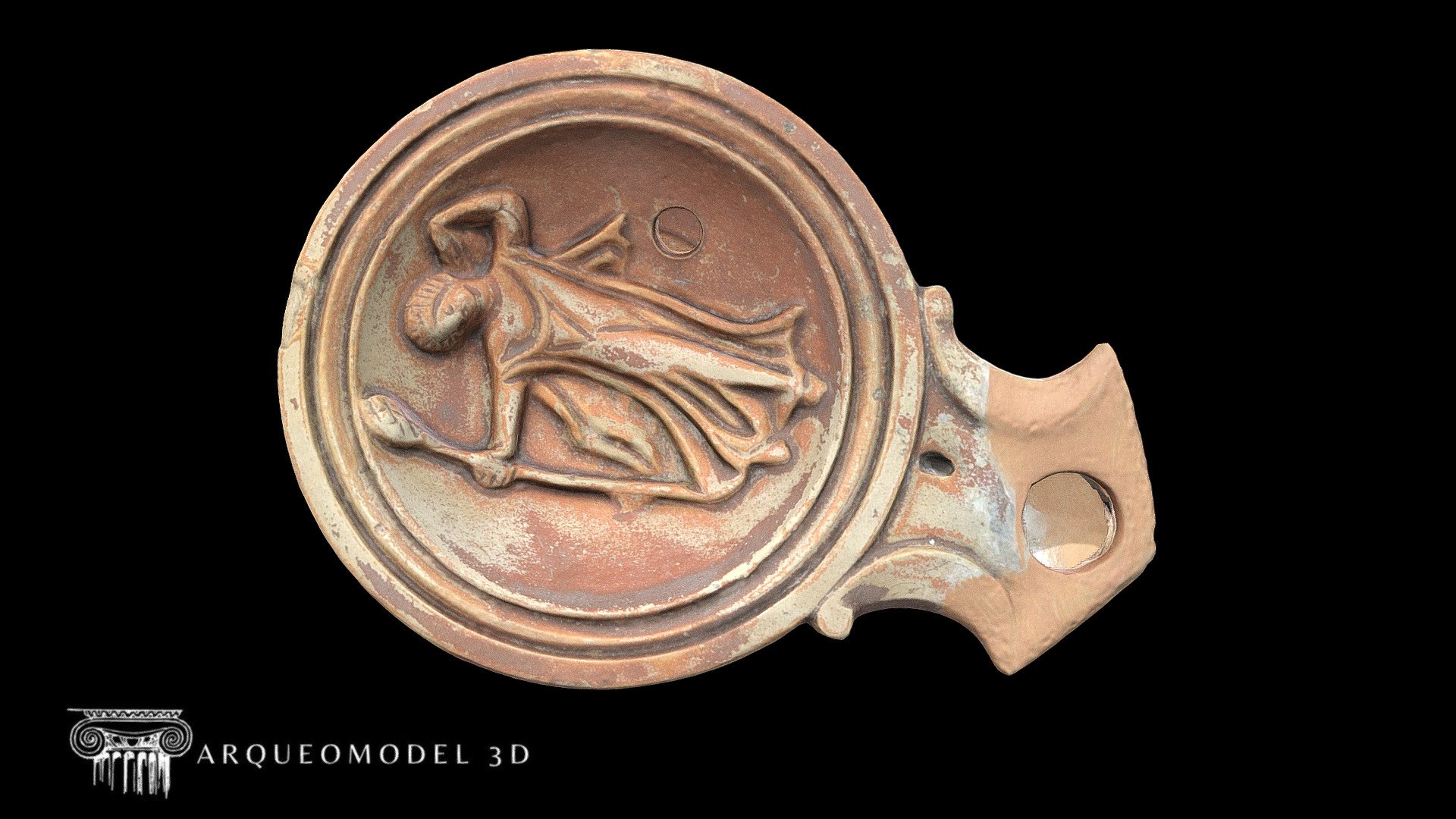 ROMAN OIL LAMP DANCING MAENAD - TARRACO - Download Free 3D model by ...