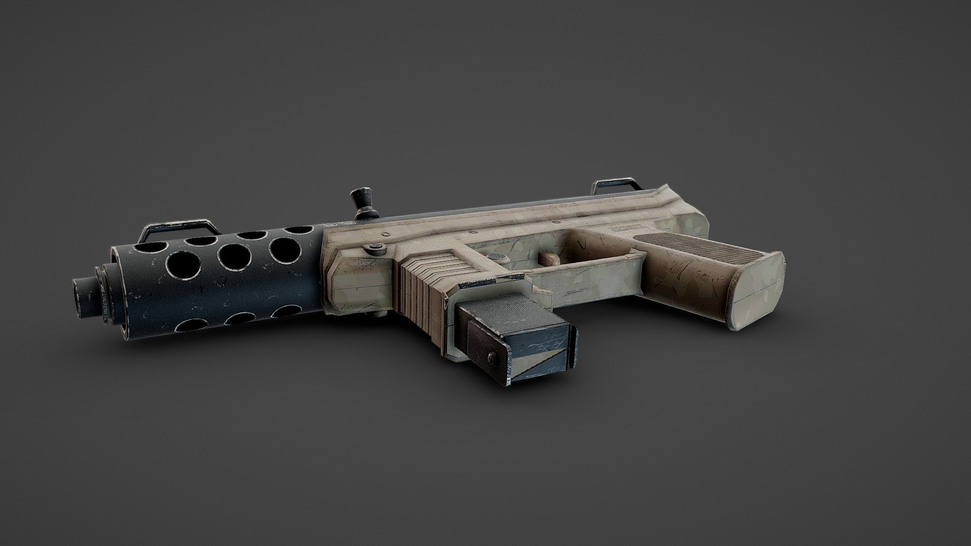 Pain Spray-submachine gun - 3D model by Oniros [174bd13] - Sketchfab