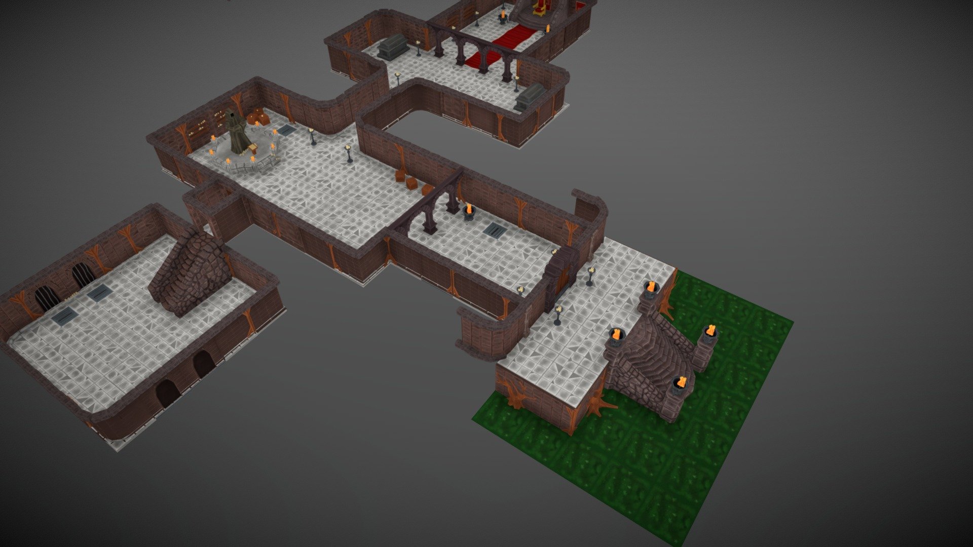 Dungeon Modular Set V2 - Download Free 3D model by C. Anastasiadis ...