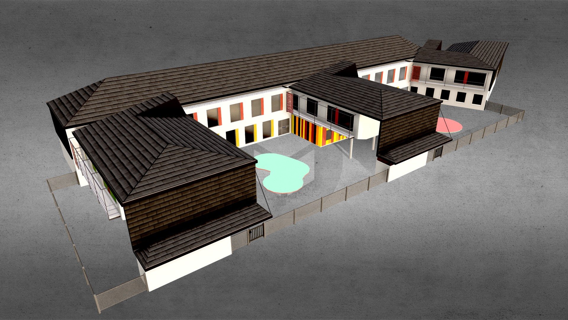 Elementary School - Buy Royalty Free 3D model by luminou_CS (@luminou ...