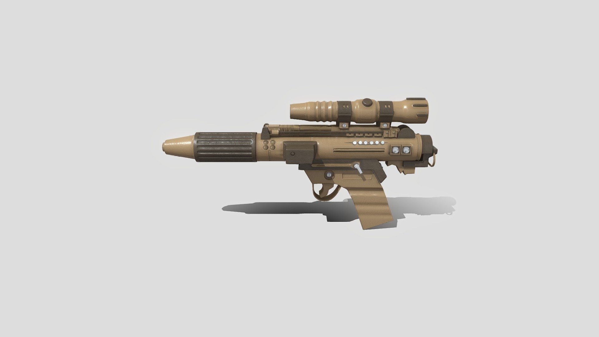 Star Wars Blaster - 3D model by iness.k.lopez [174ee30] - Sketchfab